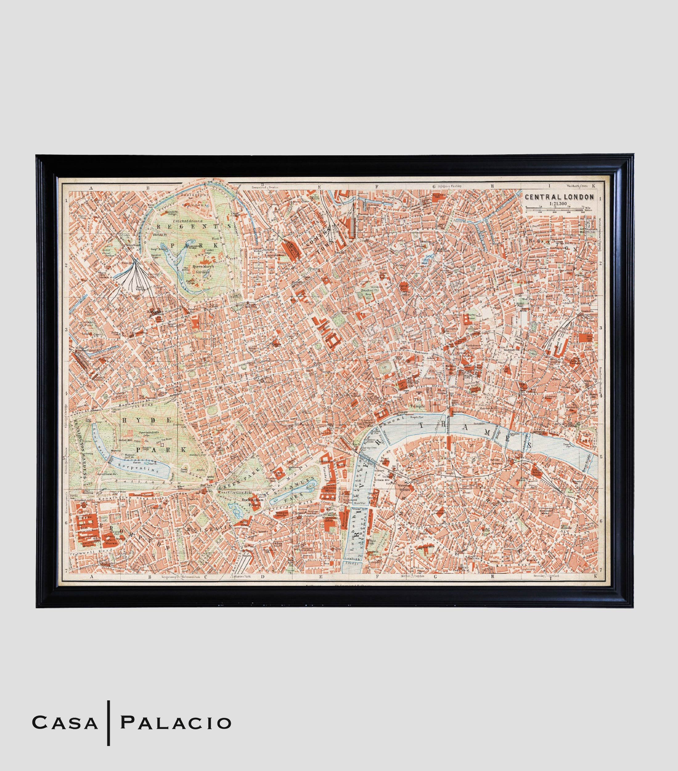 Timothy Oulton Marco clásico con mapa de Londres |El Palacio de Hierro