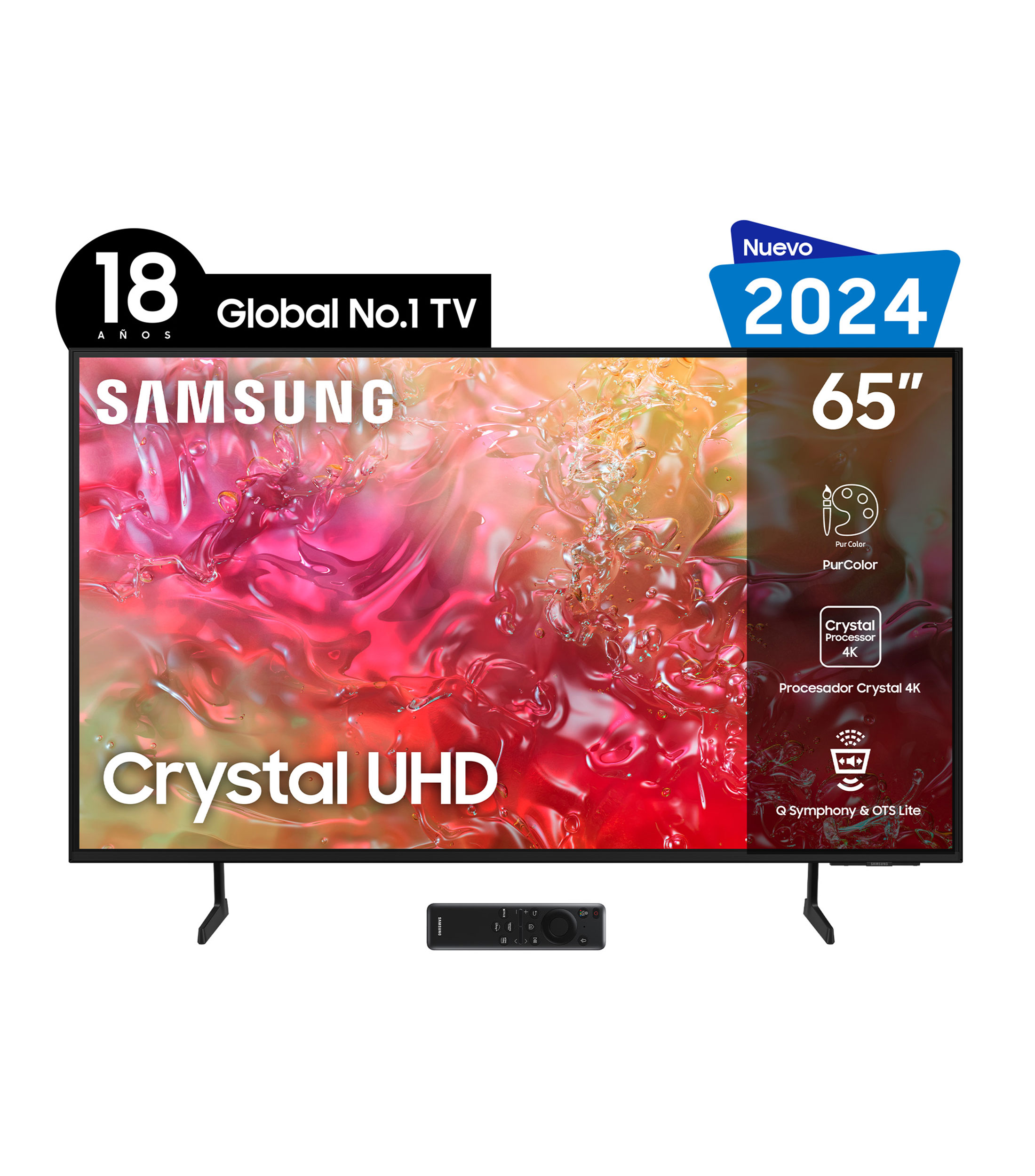 Samsung: Pantalla 65 Pulgadas Plana Crystal UHD 4K Tizen Smart TV ...