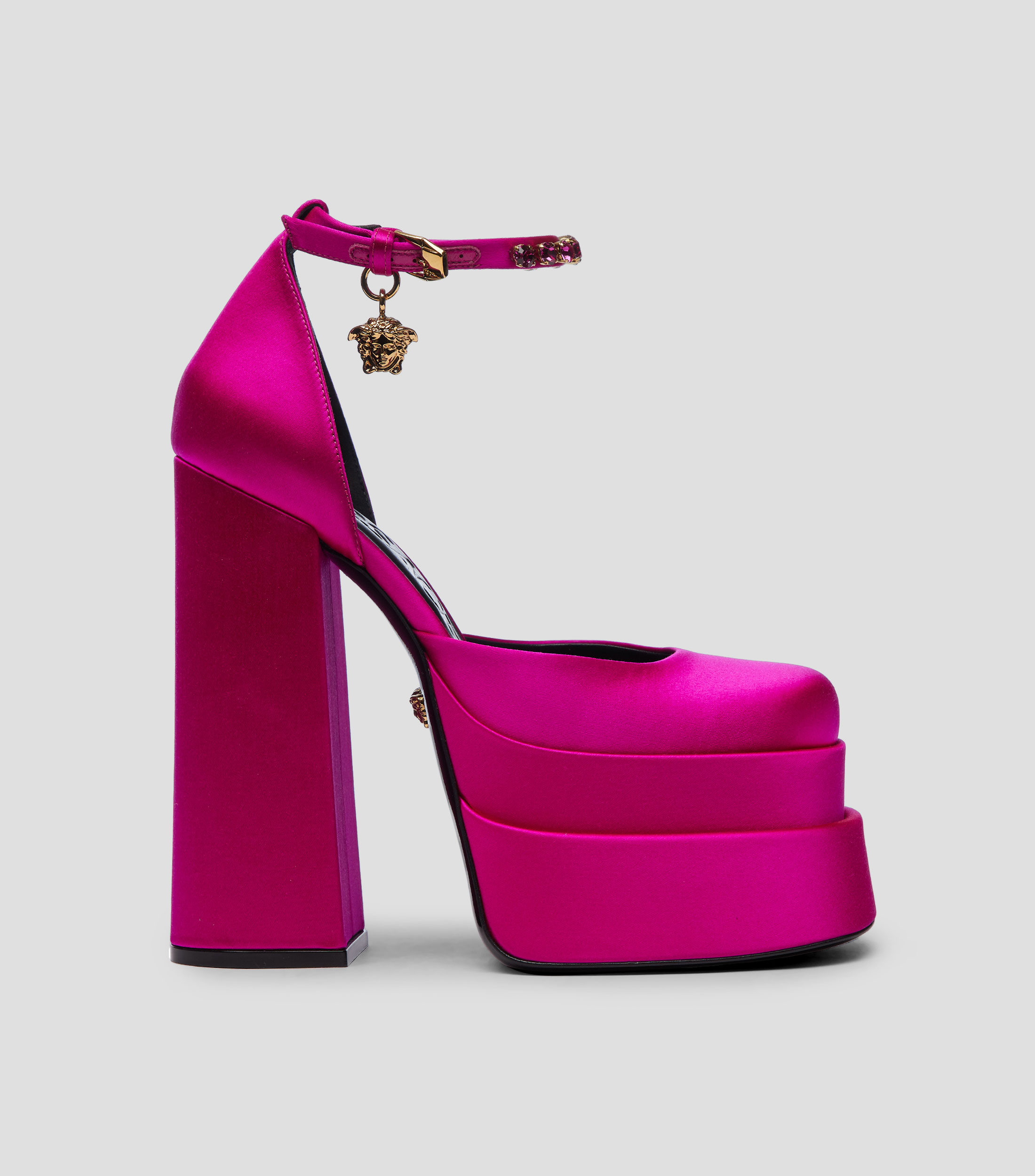 Versace Zapatillas con tacón alto y plataforma - El Palacio de Hierro