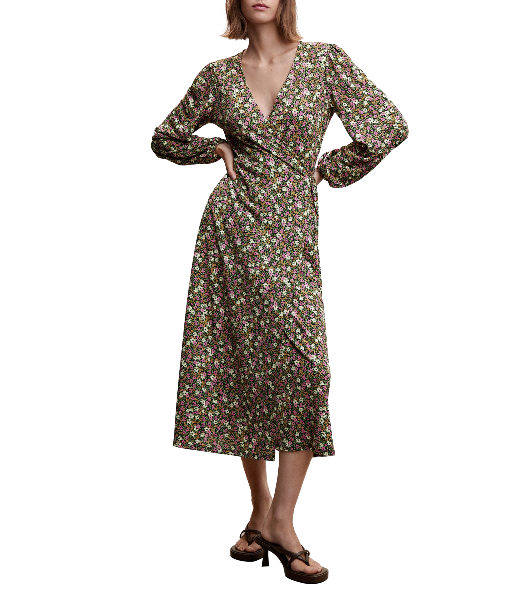 Mango: Vestido casual largo manga larga Mujer | El Palacio de Hierro