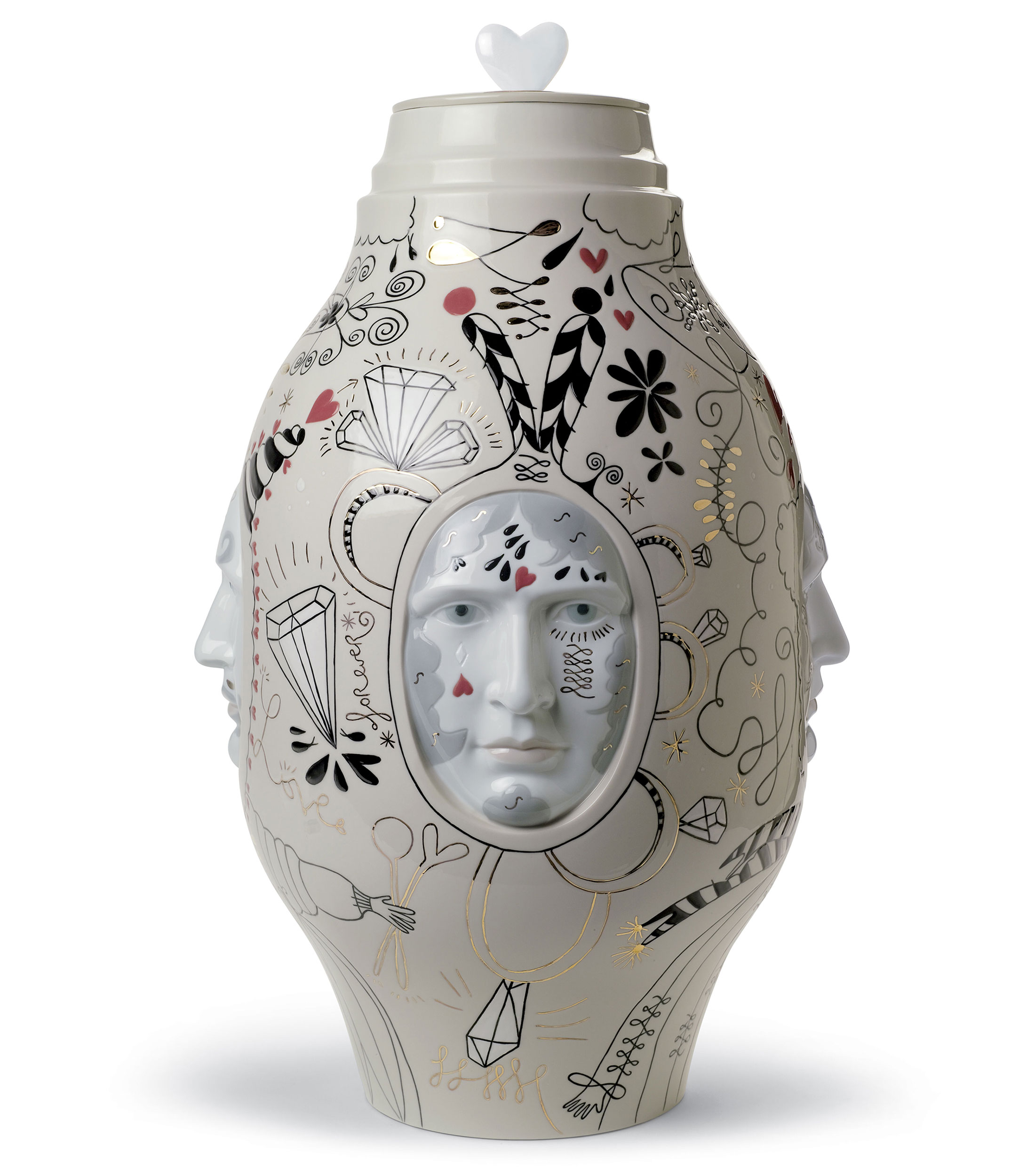 Lladró Jarrón decorativo Medium Conversation Vase en porcelana - El ...