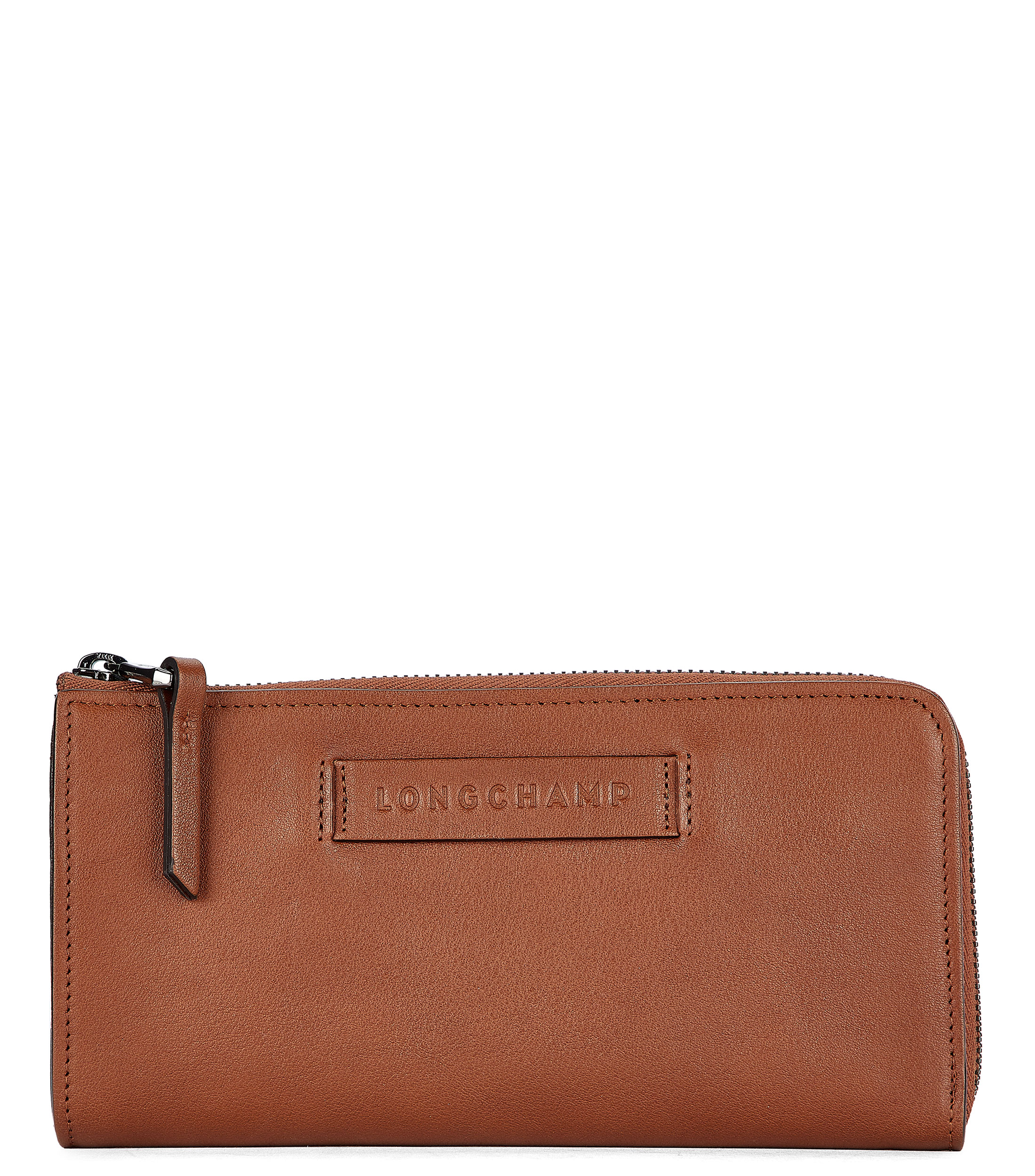 Longchamp: Cartera coñac en piel con logotipo Mujer | El Palacio de Hierro