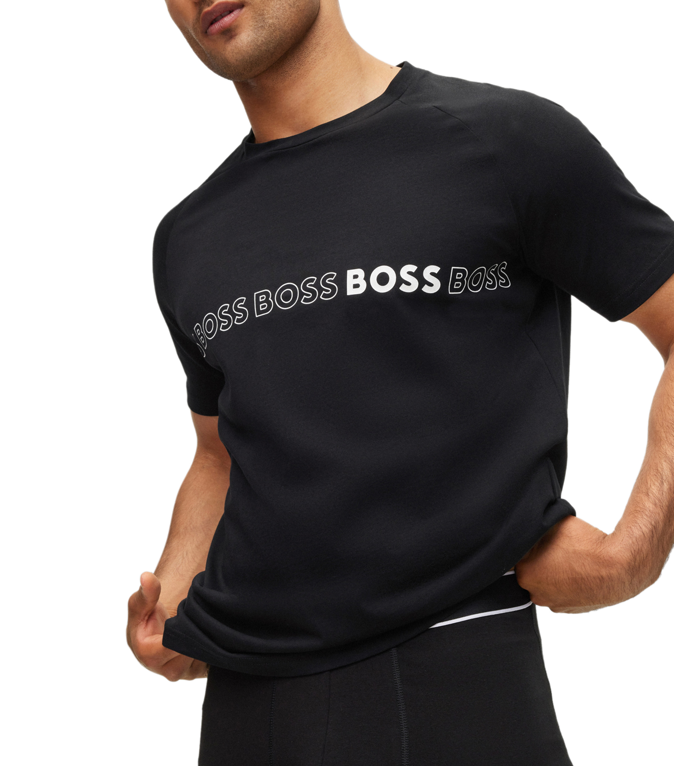 Boss Playera Boss de playa en slim fit en punto de algodón con ...