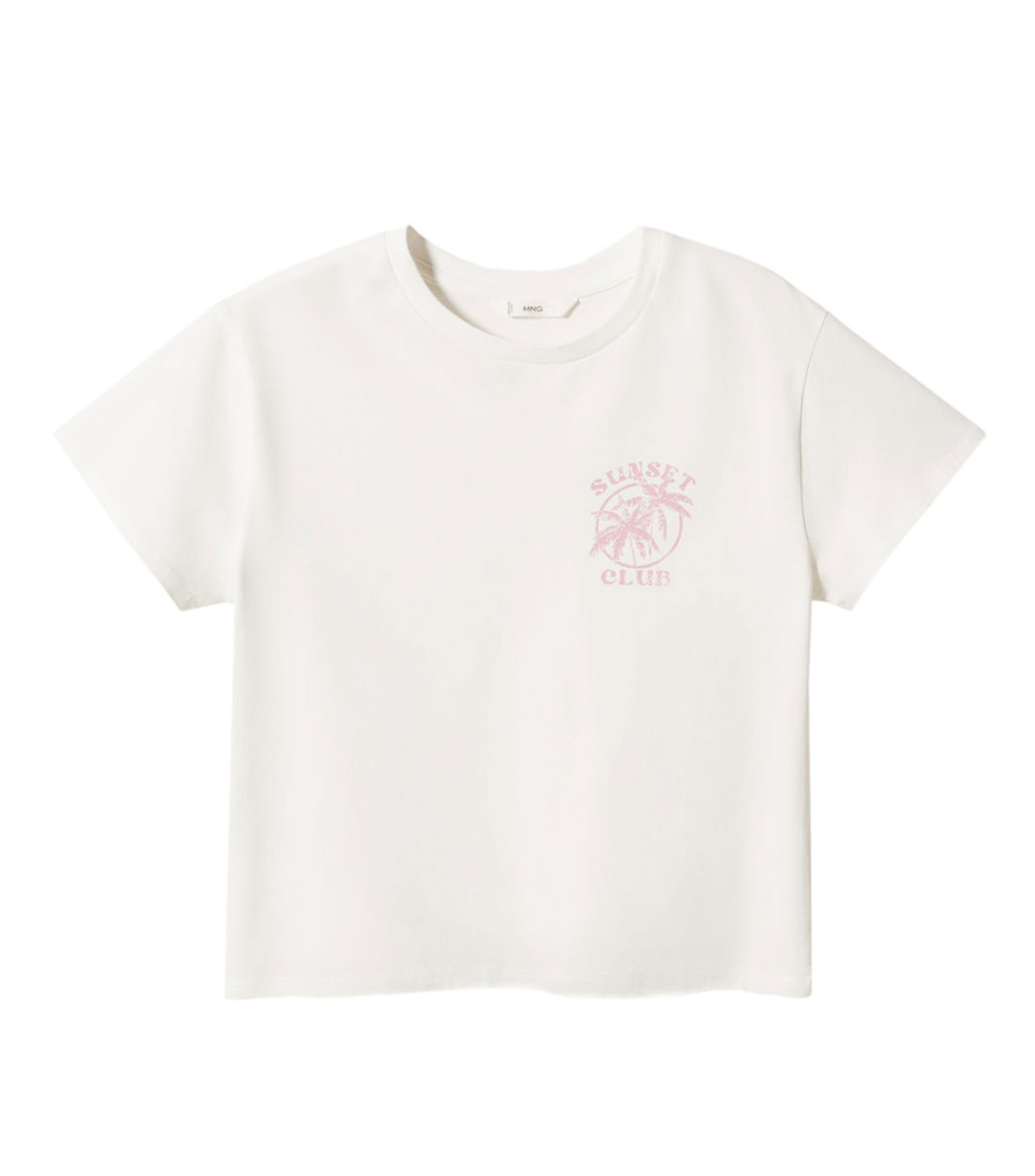 Playera Mango de corte recto en tejido de punto, cuello redondo, manga ...