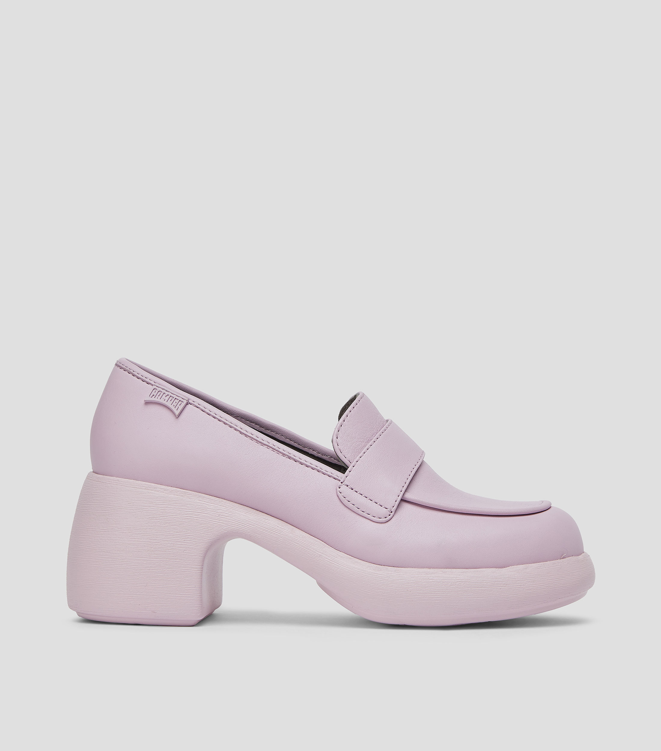Camper: Mocasines con tacón medio ancho en piel Mujer | El Palacio de ...