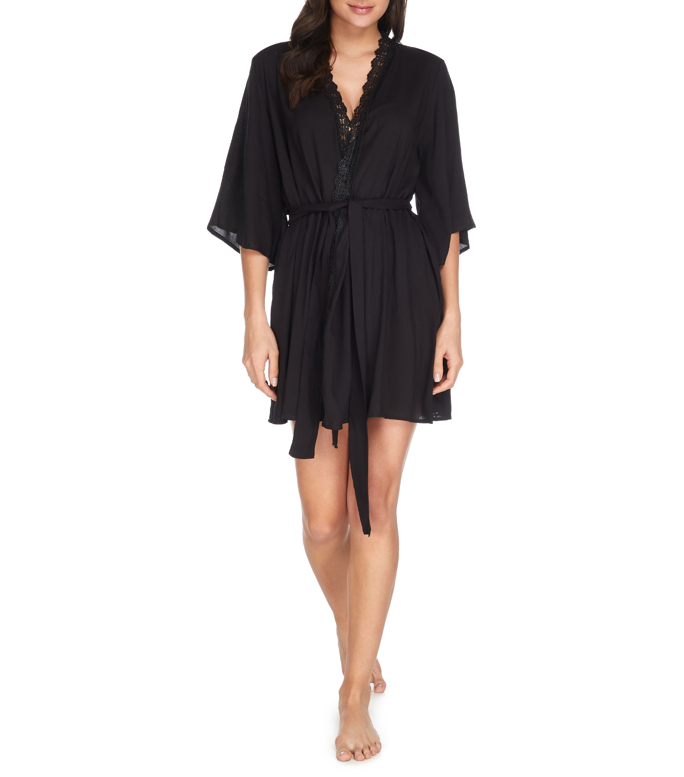 Pertegaz Túnica abierta estilo bata de manga corta Mujer - El Palacio de Hierro