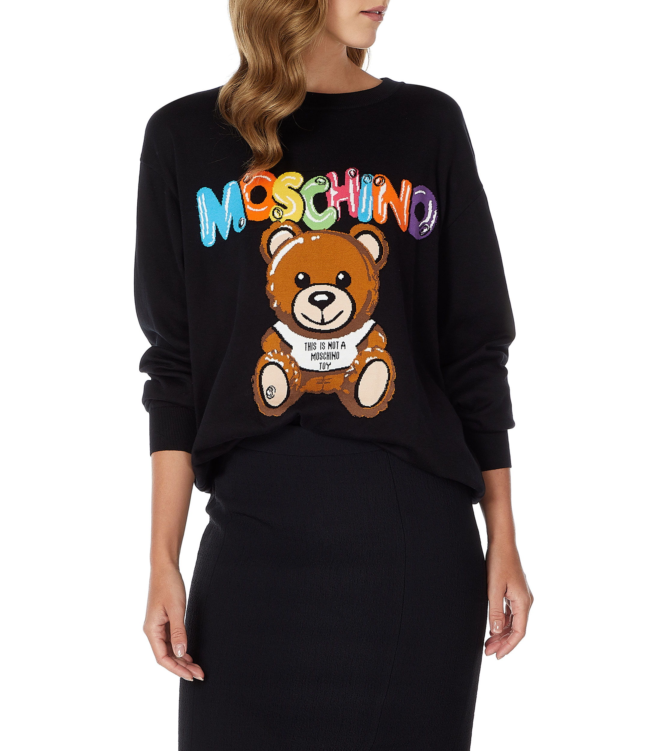 Moschino Suéter con cuello redondo y oso Teddy Mujer - El Palacio de Hierro