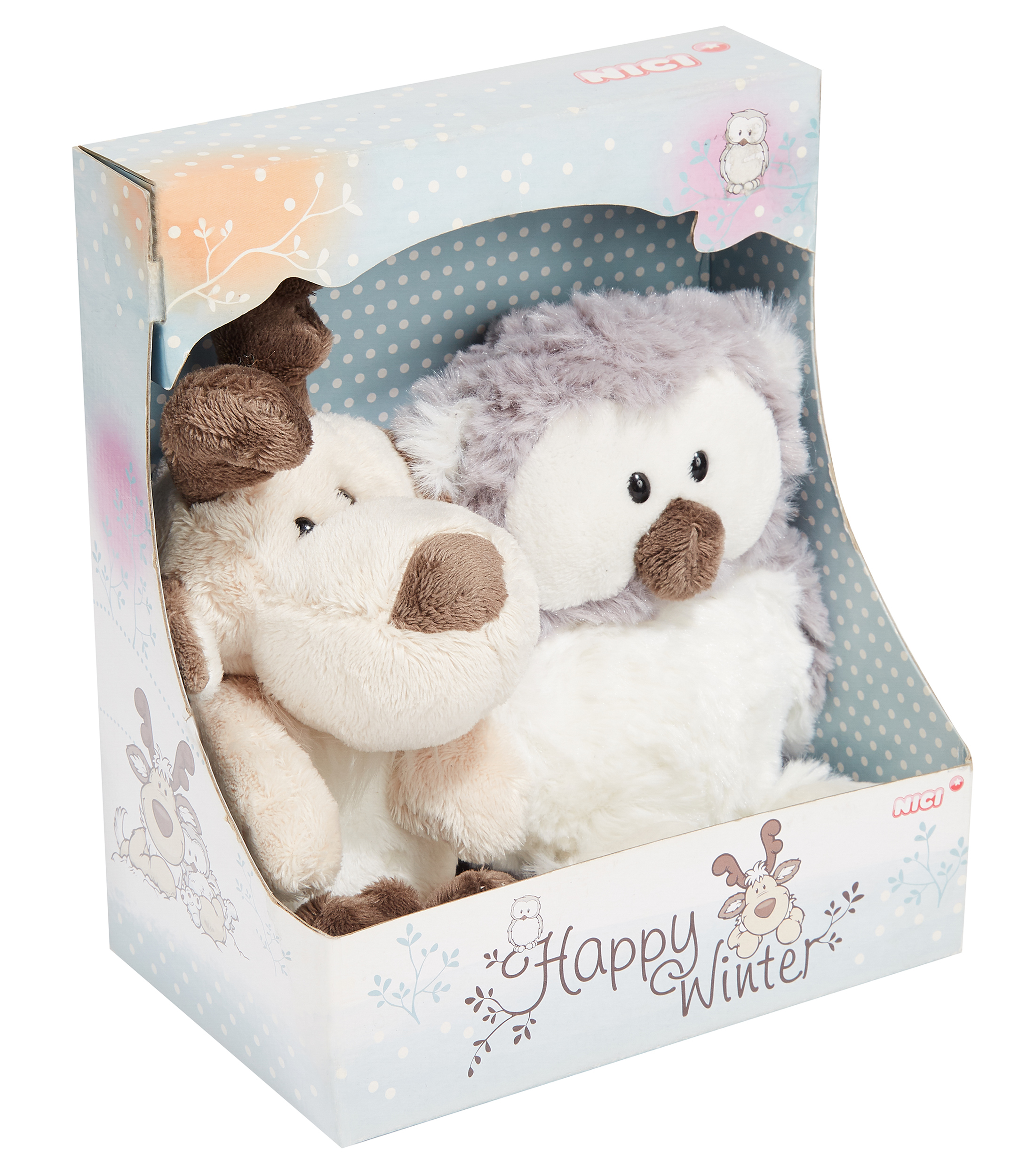Nici Peluches Reno Y Búho De Nieve 20cm - El Palacio de Hierro