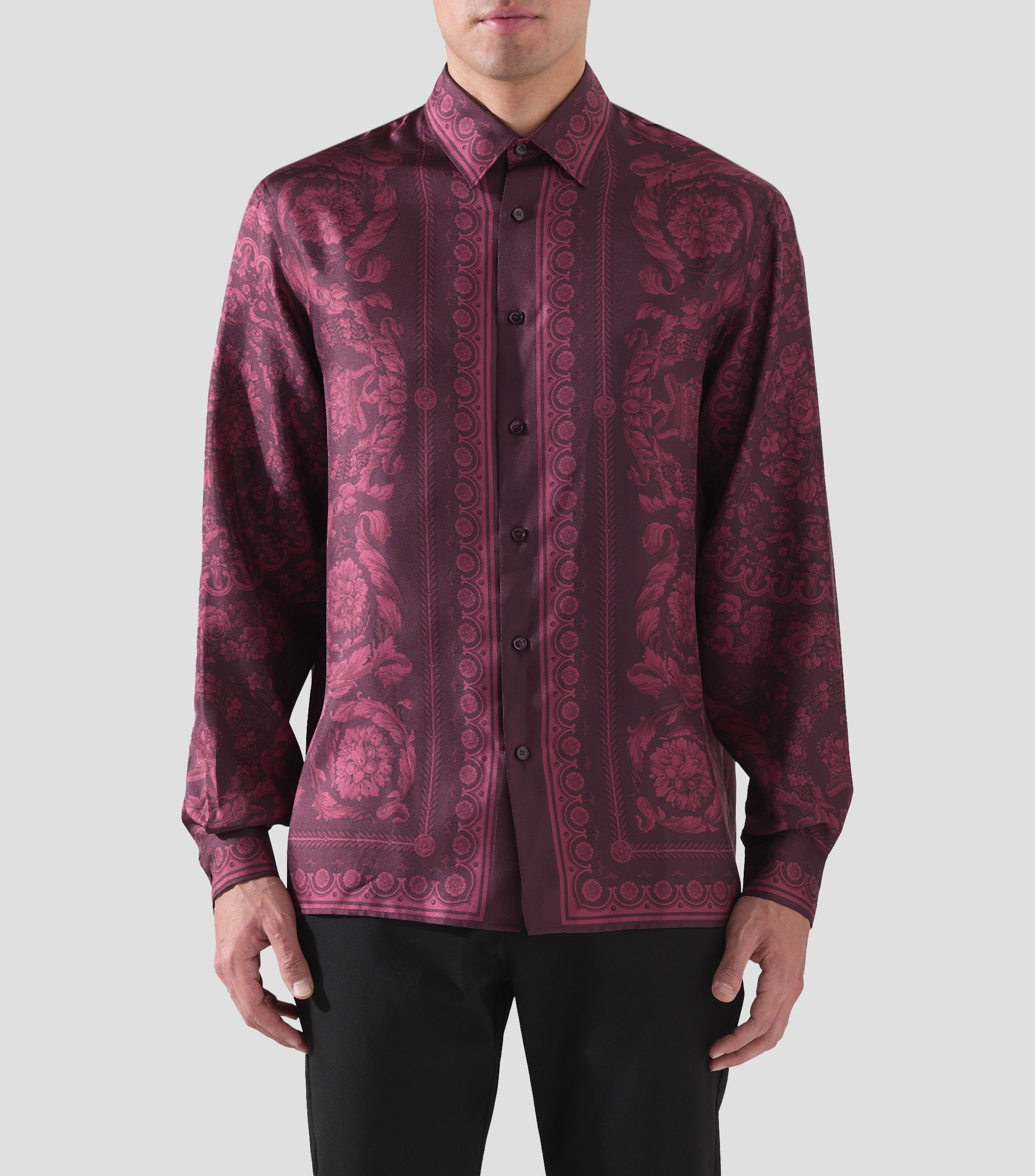 Versace: Camisa estampada con manga larga Hombre | El Palacio de Hierro