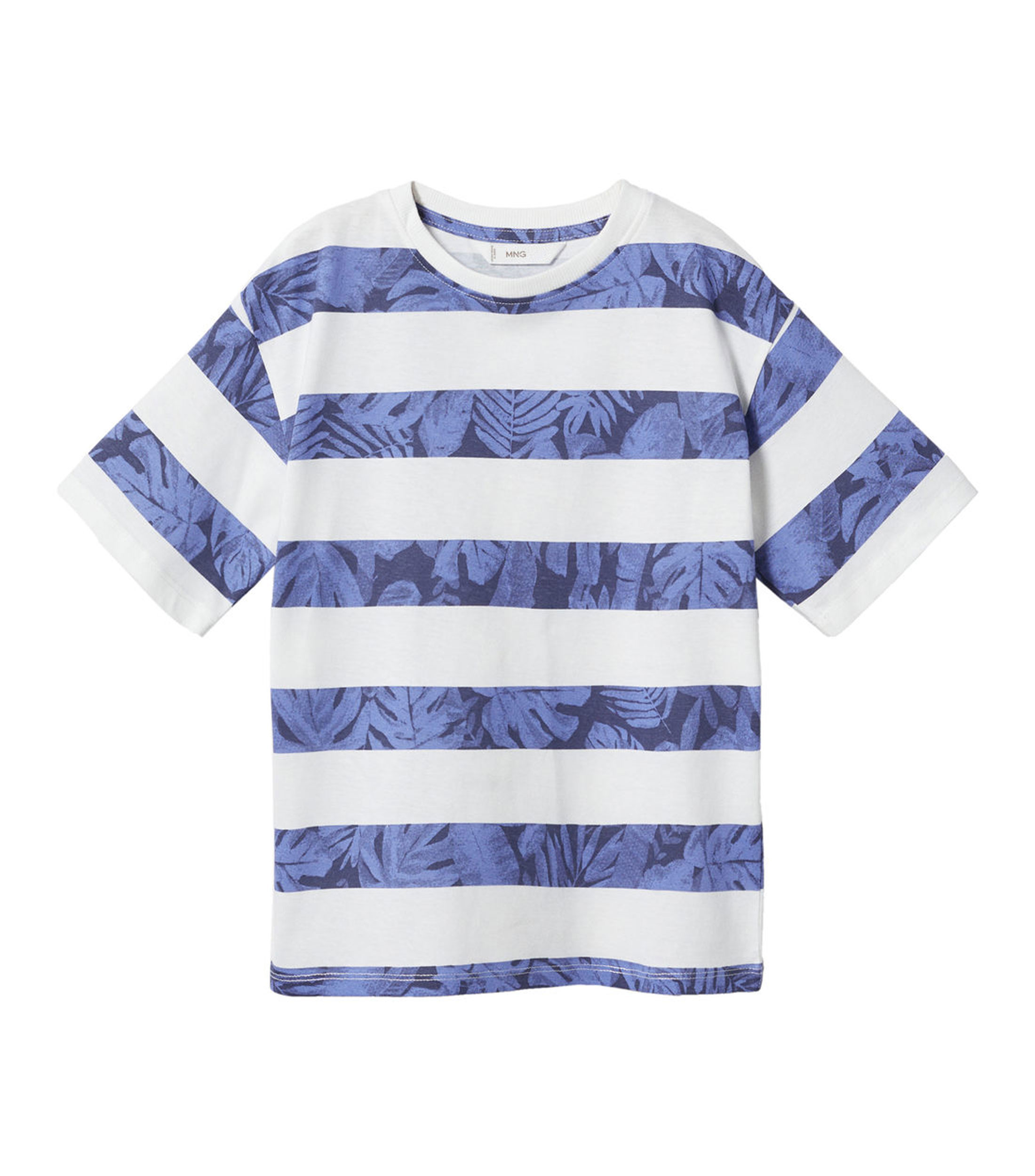 Playera Mango de corte recto en tejido de punto, cuello redondo, manga ...