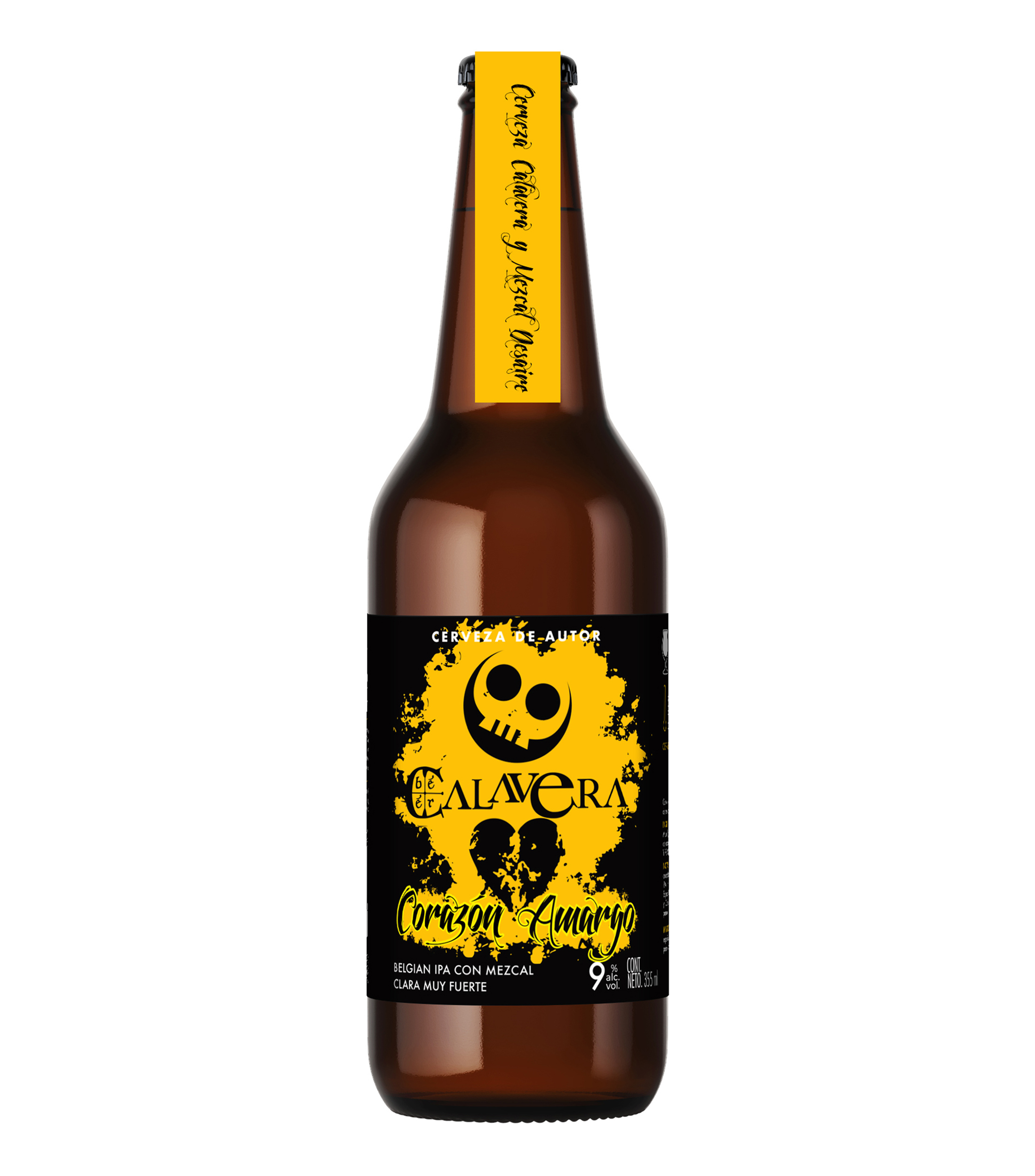 Calavera Cerveza Artesanal IPA con Mezcal Artesanal Corazón Amargo, 355 ...