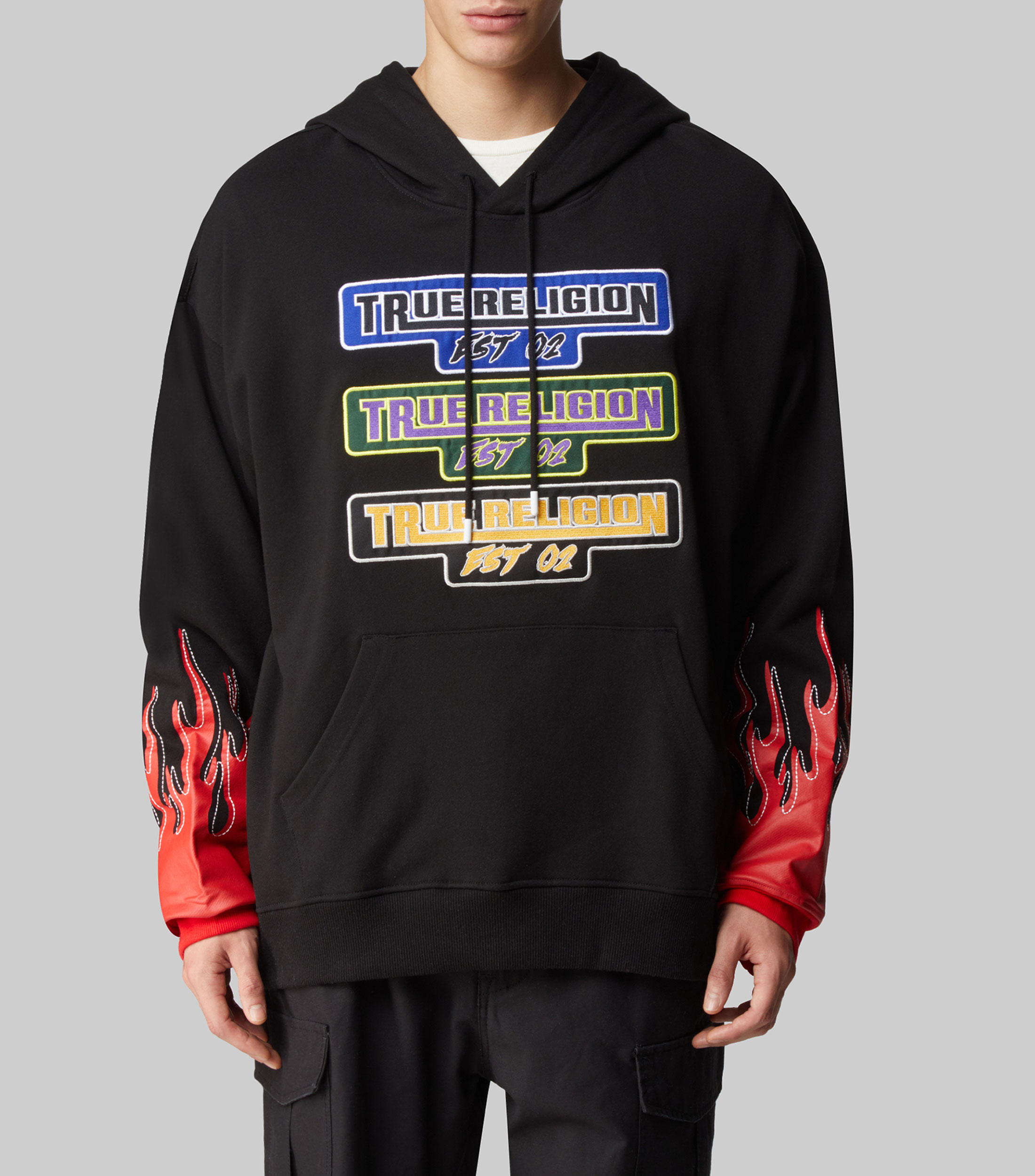 True Religion: Sudadera Canguro con Capucha Hombre | El Palacio de Hierro