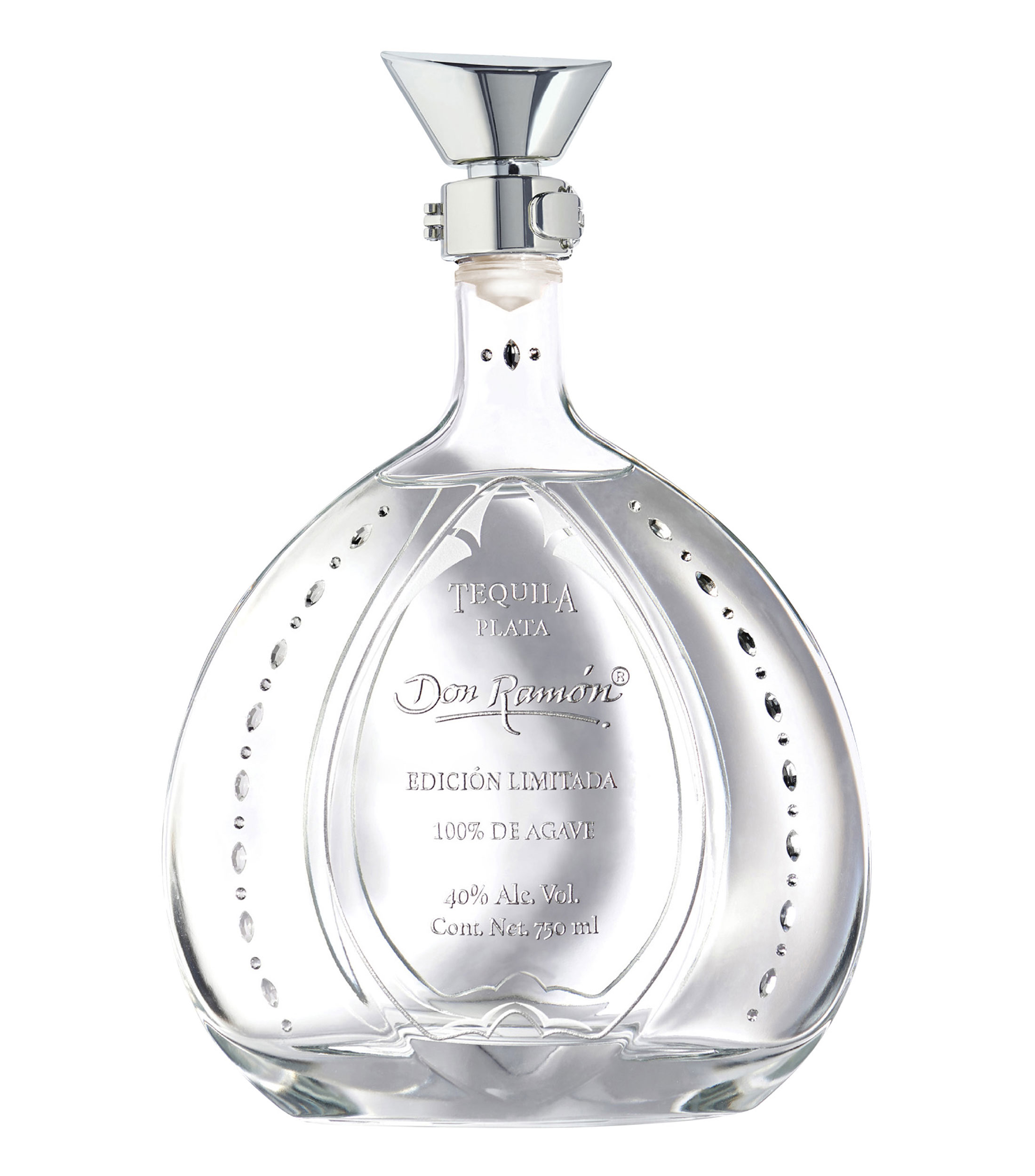 Don Ramón Tequila Plata 1ra Edición Limitada Swarovski 100% Agave, 750 ...