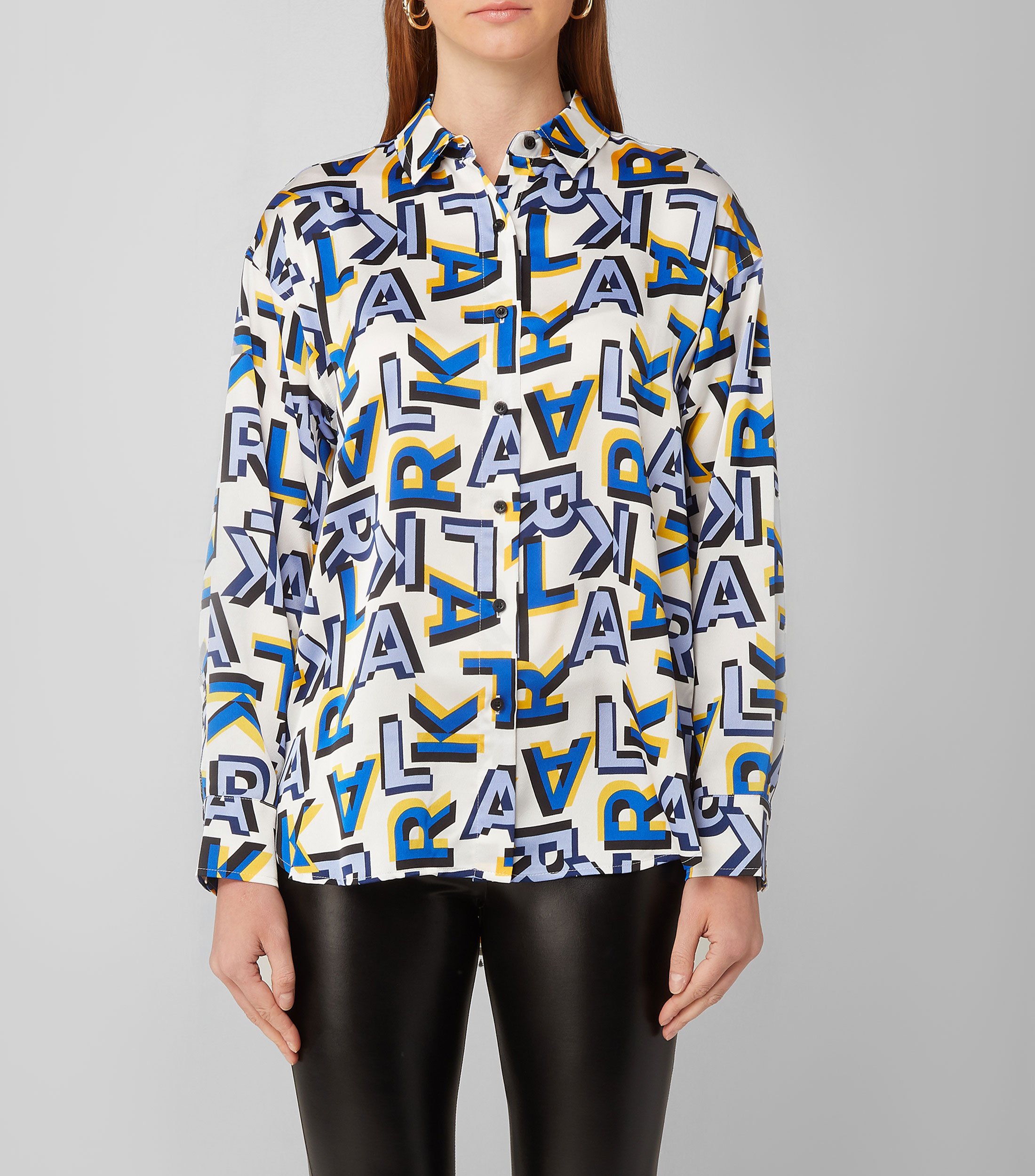 Karl Lagerfeld: Camisa con multidiseño de manga larga Mujer | El ...