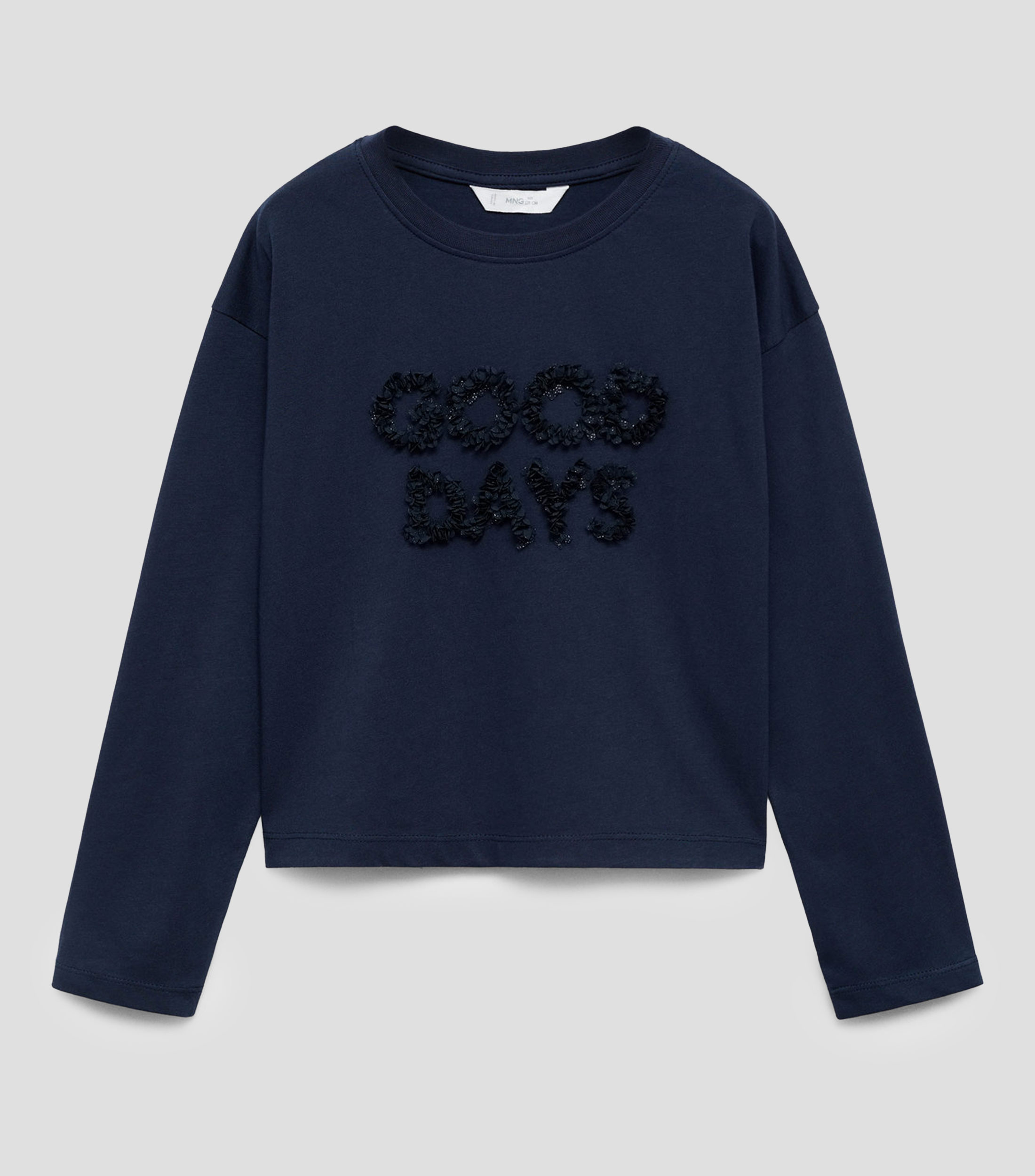 Mango Playera con relieve manga larga Niña |El Palacio de Hierro