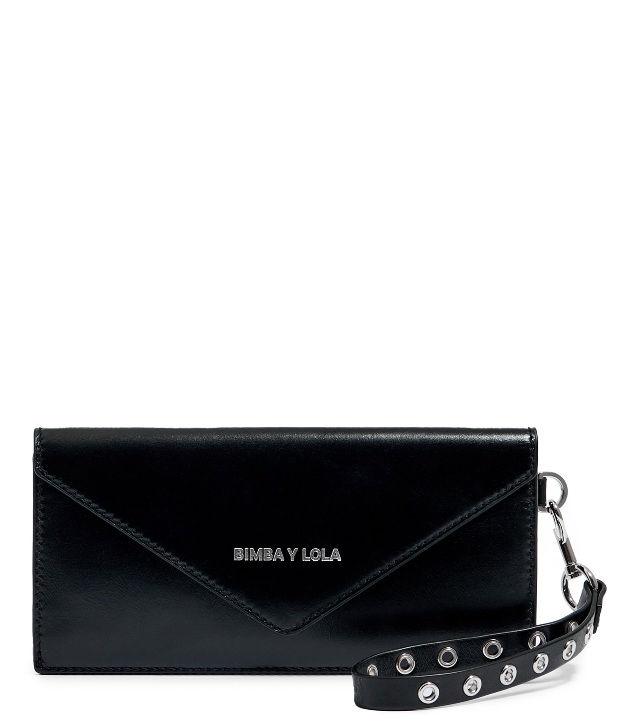 Bimba y Lola: Cartera solapa piel negra Mujer | El Palacio de Hierro