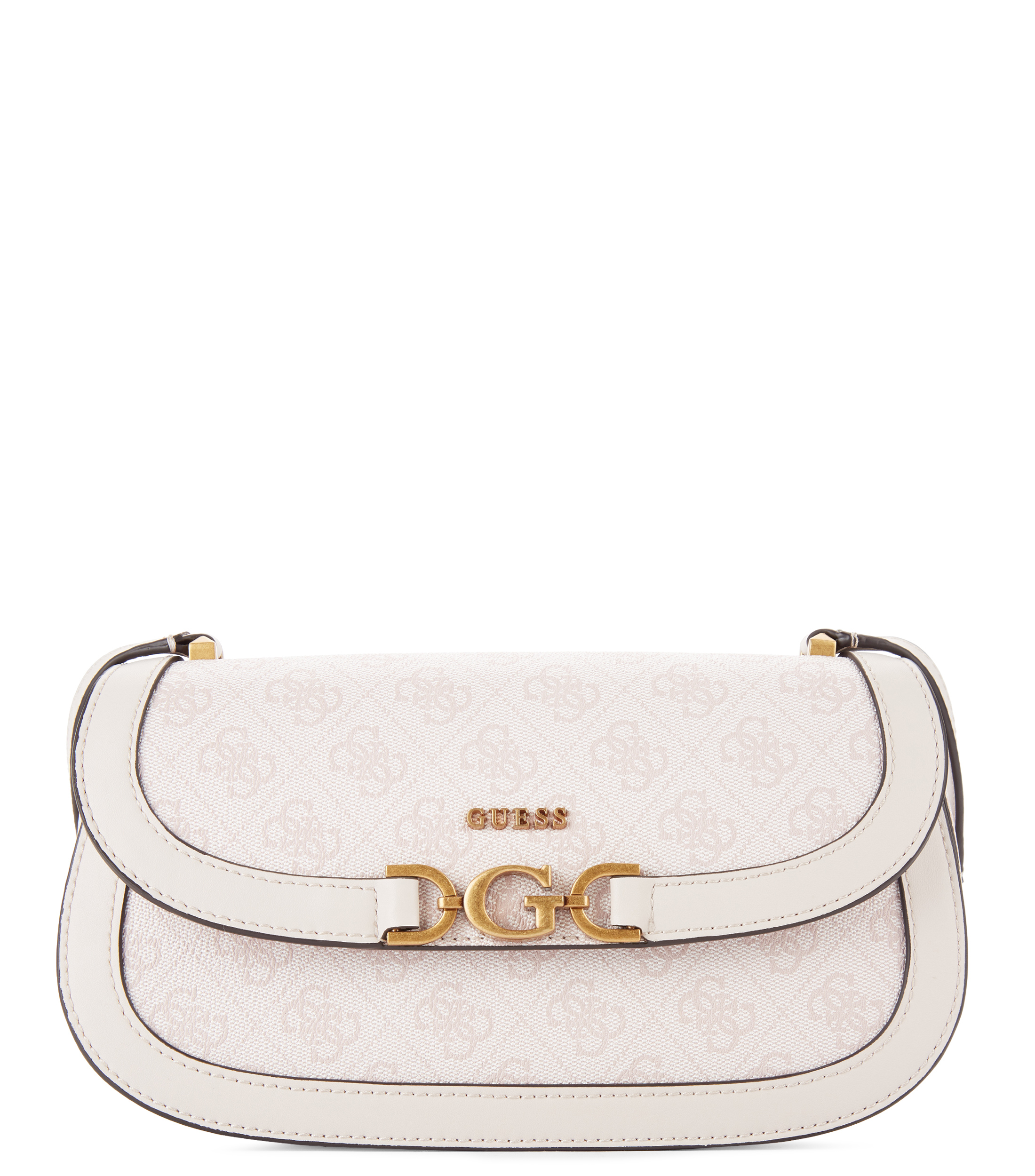 Guess: Bolso shoulder Dagan beige monogram Mujer | El Palacio de Hierro