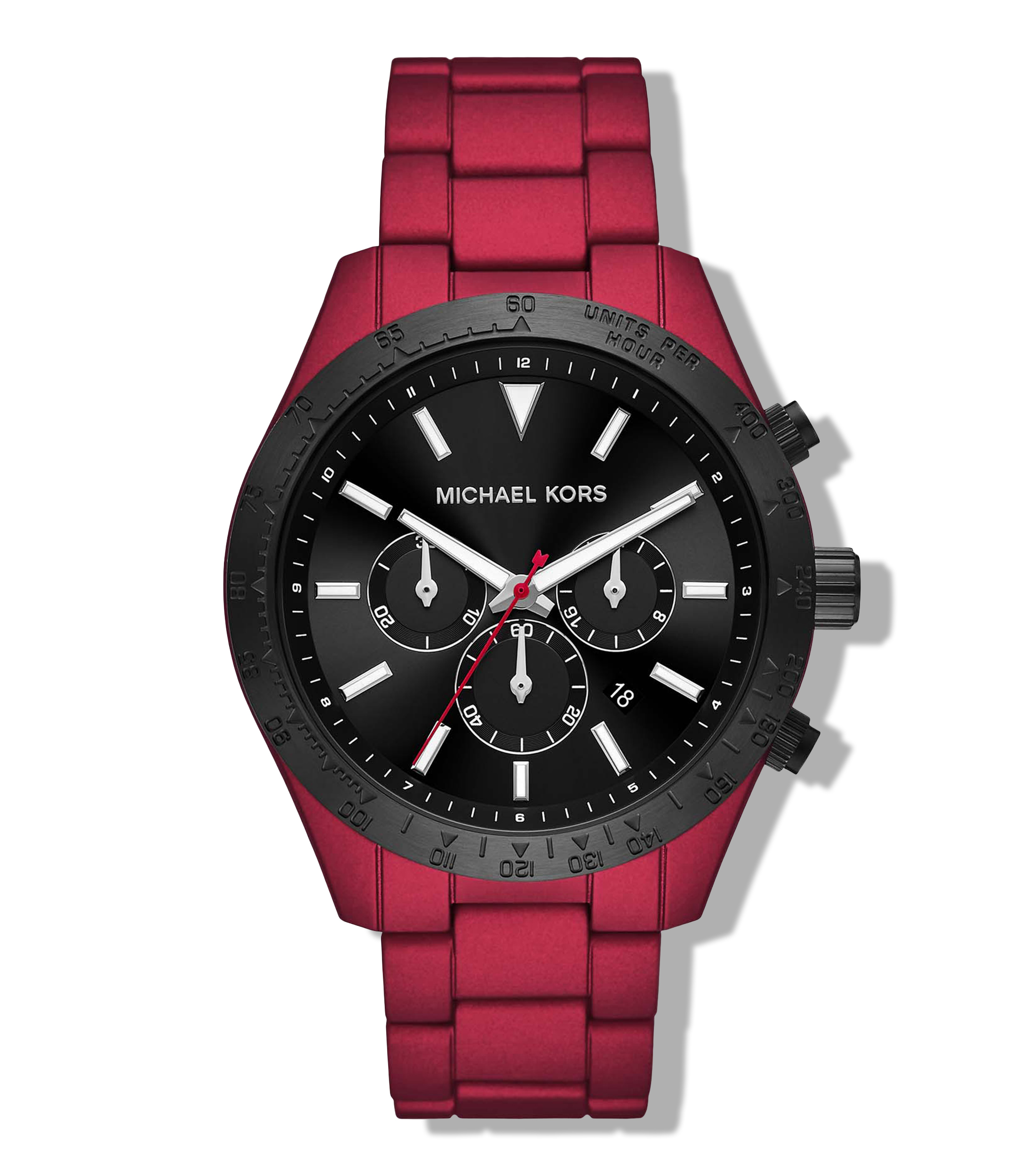 Michael Kors Reloj para Hombre Layton Deportivo, Rojo y Negro - El ...