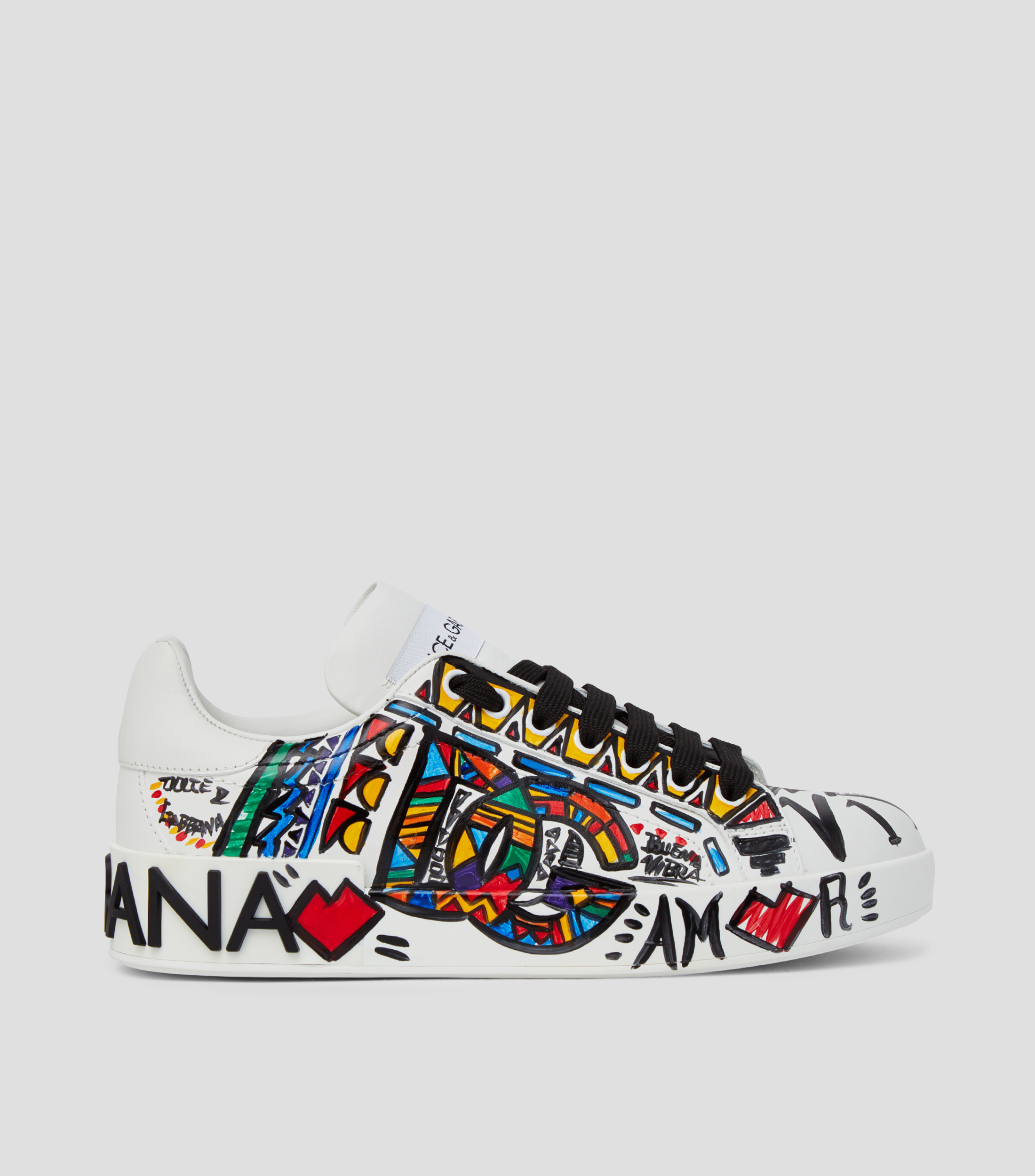 Dolce & Gabbana: Tenis casuales en piel Portofino Mujer | El Palacio de ...