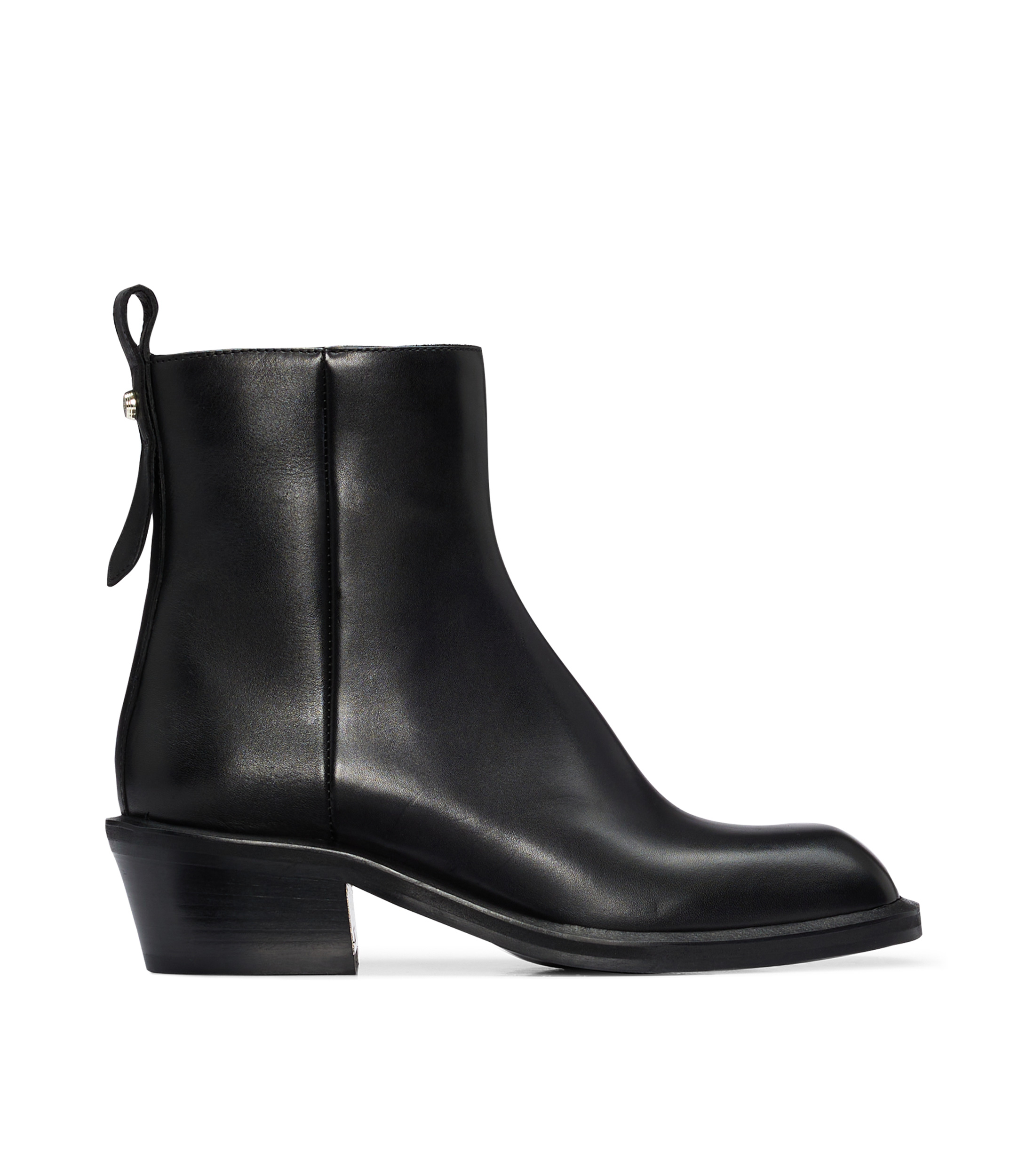 Boss: Botines de piel italiana con puntera cuadrada Mujer | El Palacio ...