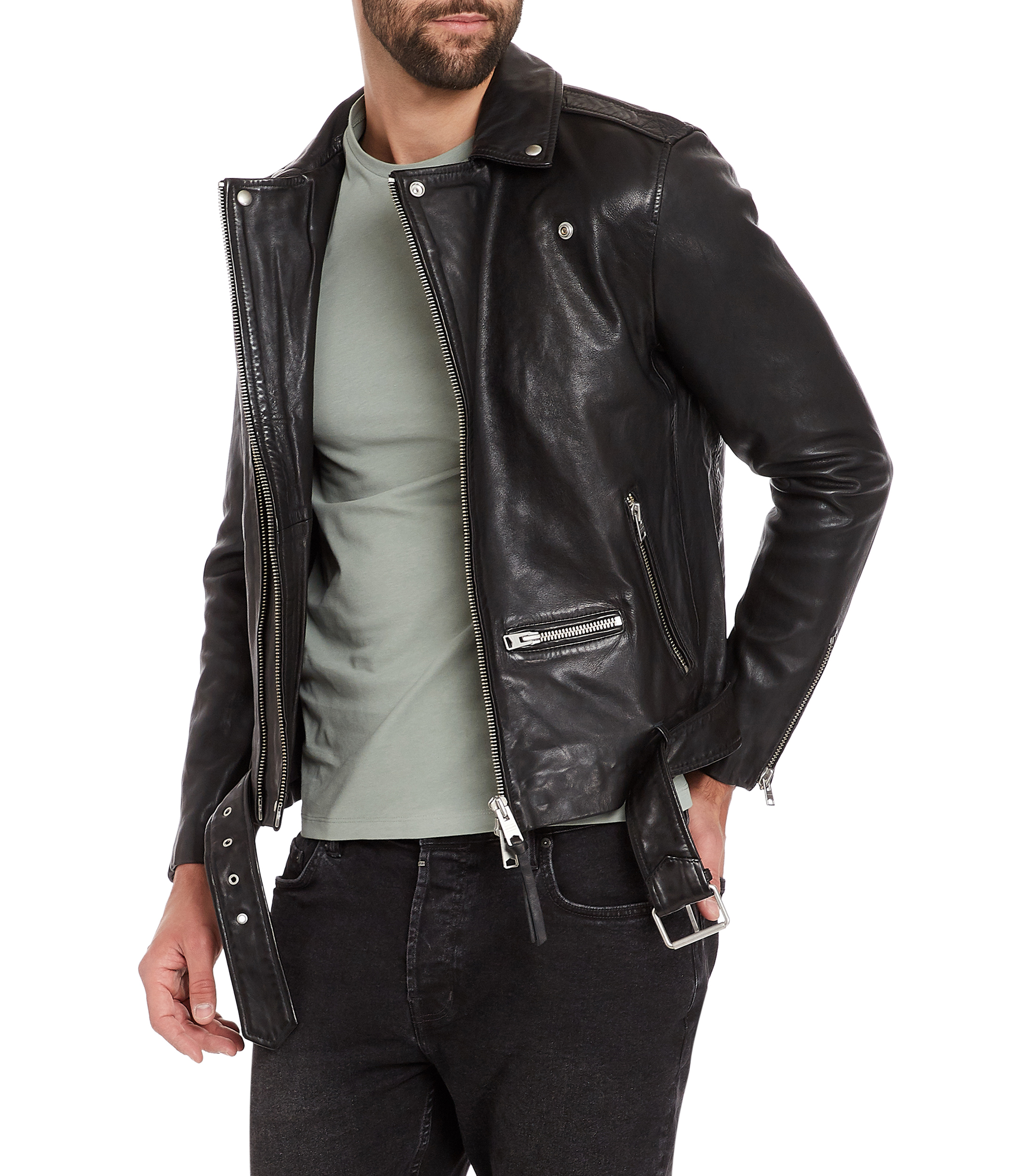 AllSaints Chamarra Biker Hombre - El Palacio de Hierro