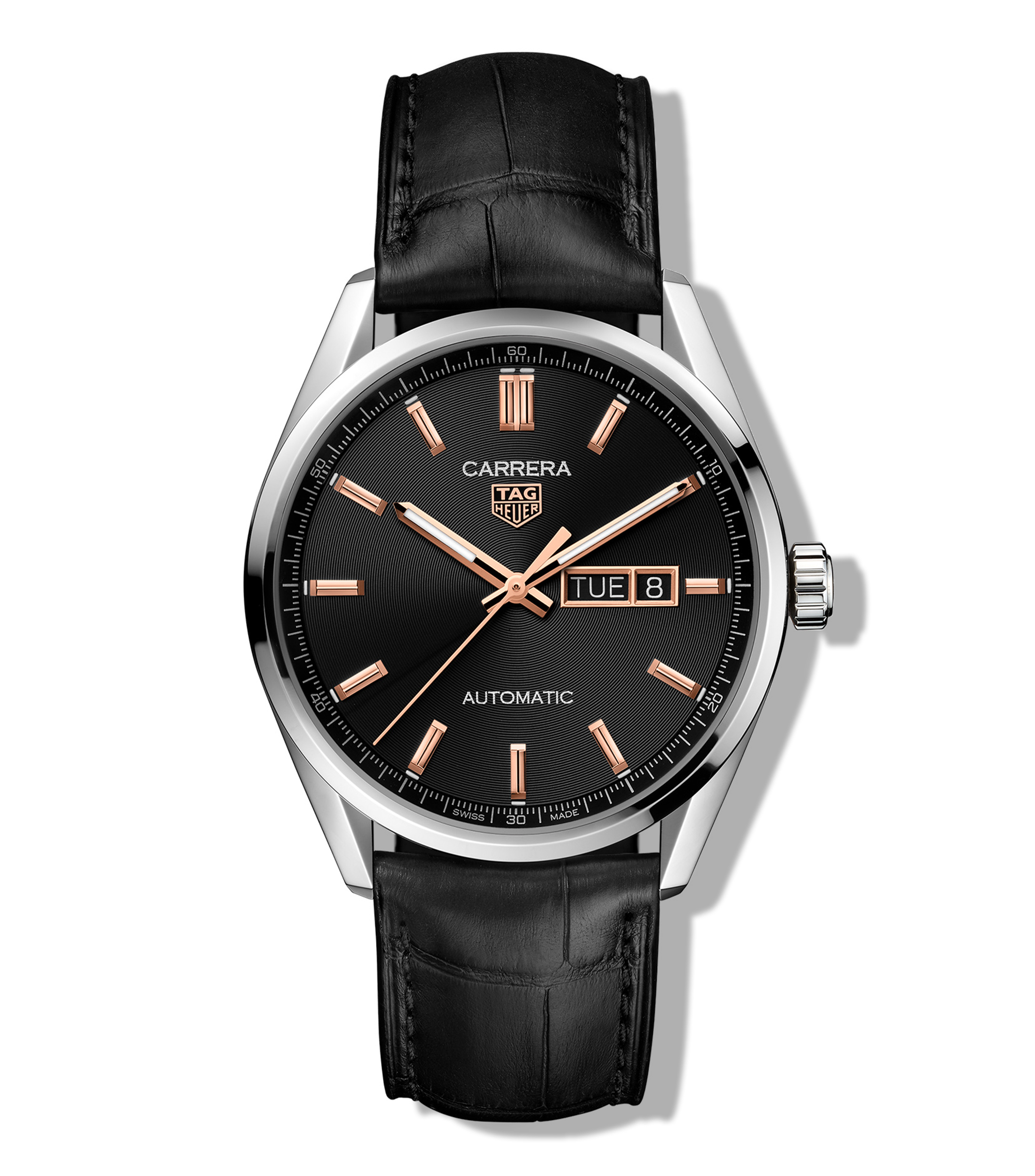 TAG Heuer | RELOJ TAG CARRERA NEGRA PIEL NEGRA | El Palacio de Hierro