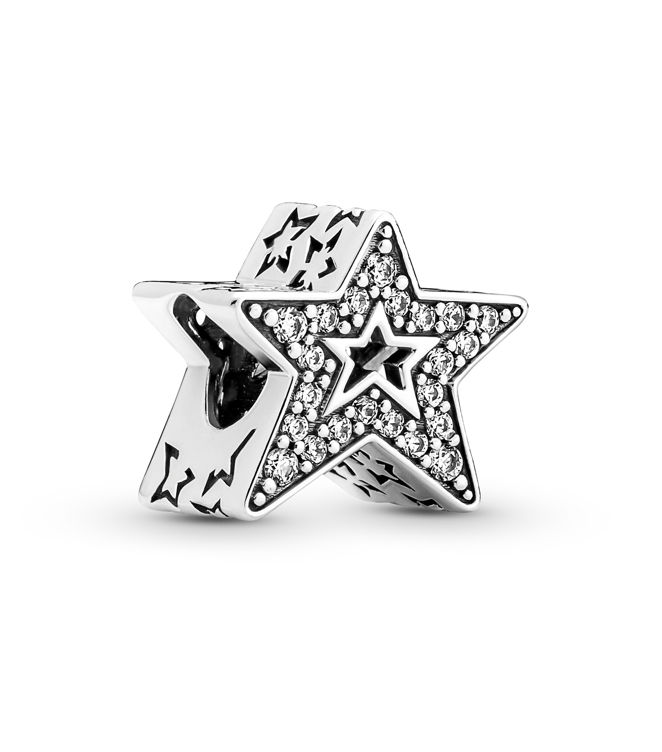Pandora Charm en plata de ley Estrella Asimétrica Brillante Mujer - El ...