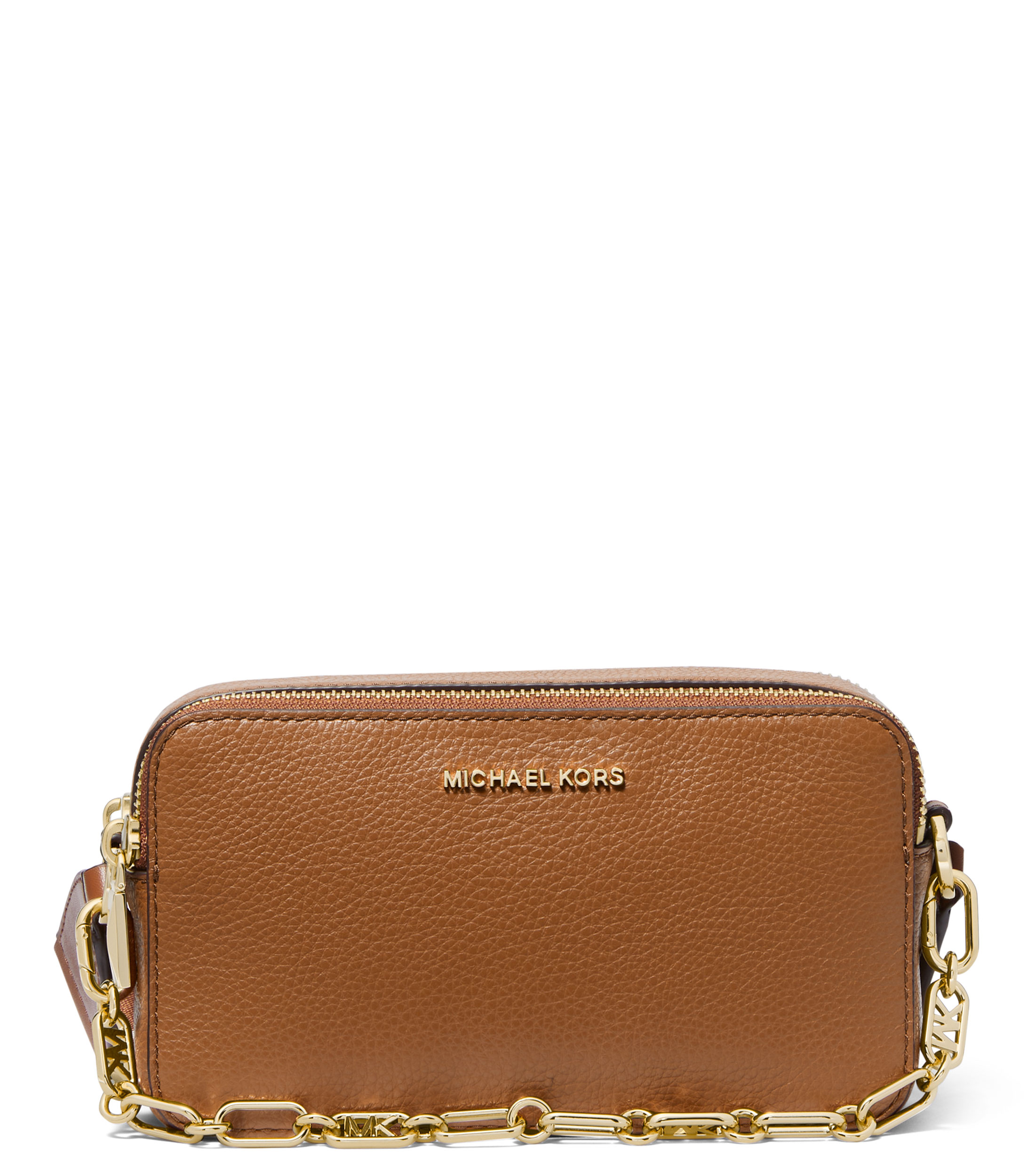 Michael Kors: Bolso Crossbody café en cuero granulado Mujer | El ...