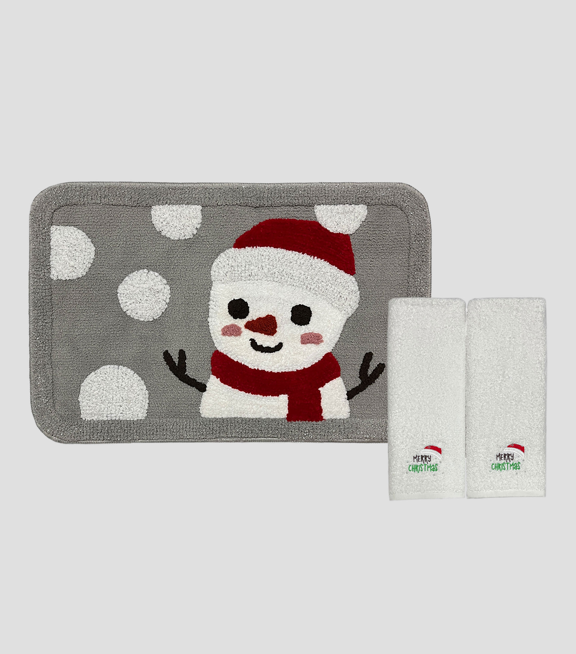 Chester & Peck Juego de Baño Muñeco de Nieve Gris |El Palacio de Hierro