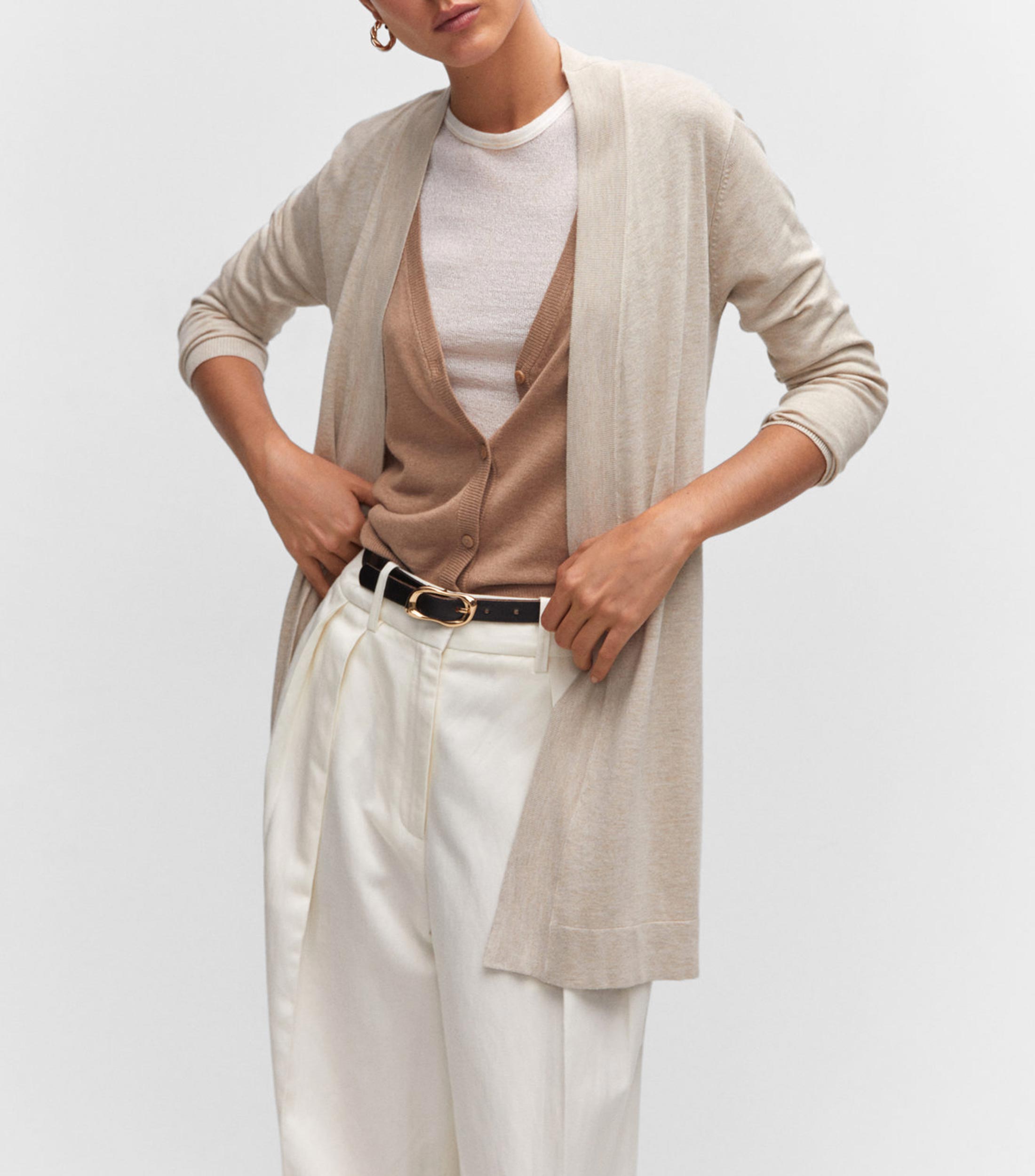 Mango Cárdigan largo abierto Mujer - El Palacio de Hierro