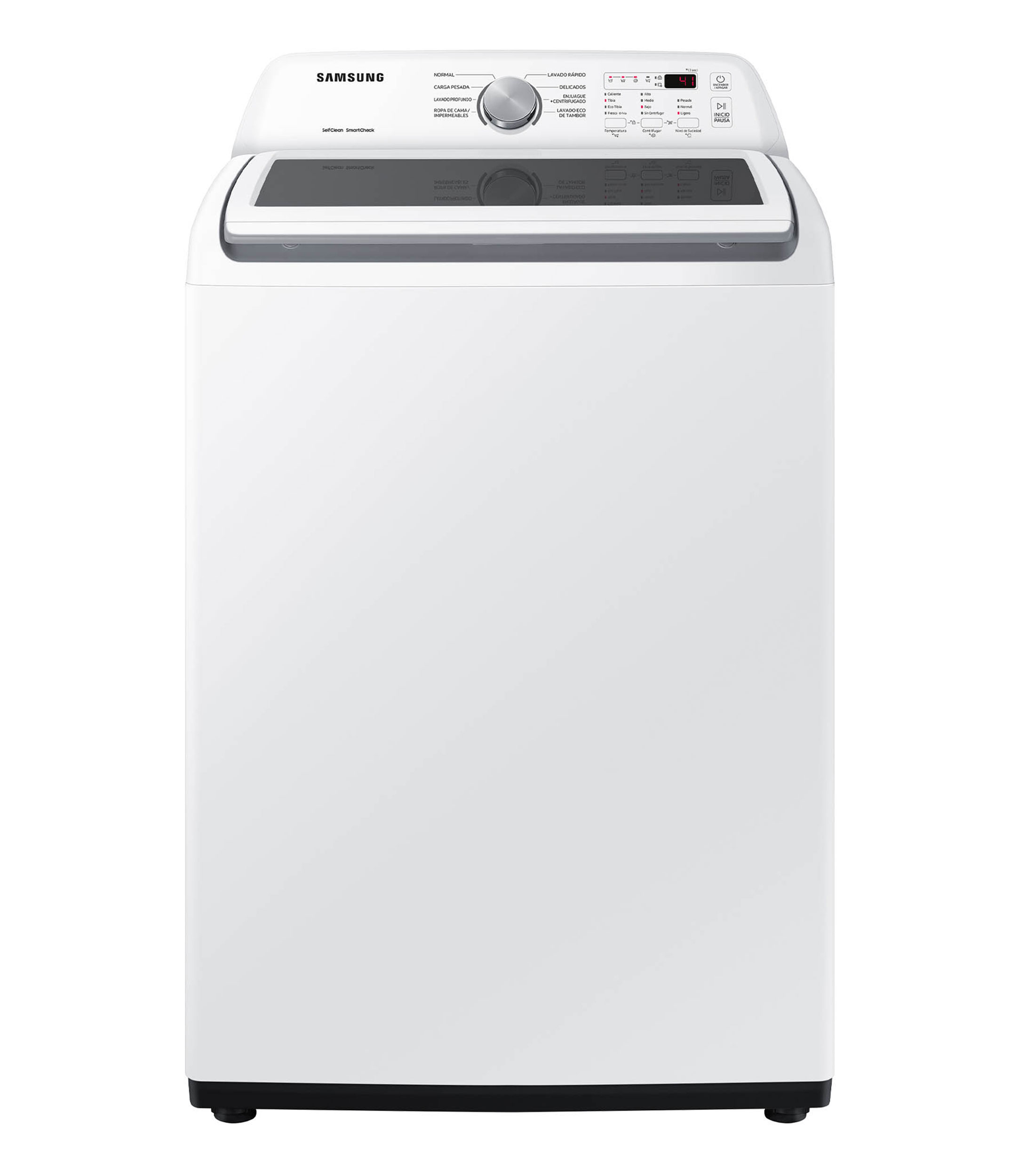 Samsung Lavadora 21 Kg de Carga Superior WA21B3543GW-AX Blanca - El Palacio de Hierro