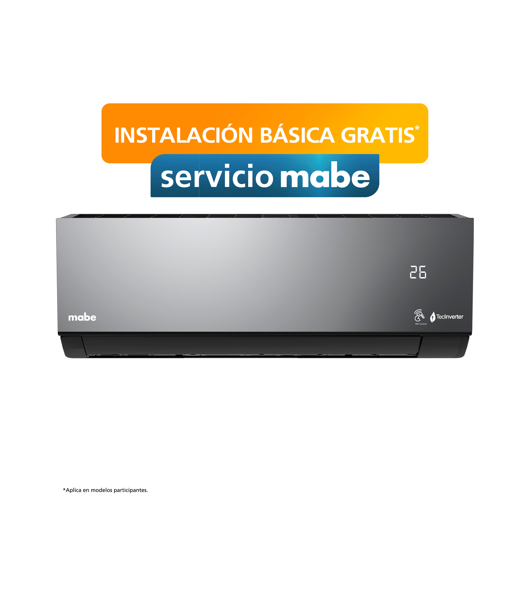 Mabe: Aire acondicionado Minisplit Espejo Inverter, 12,000 BTU´s 1 ...