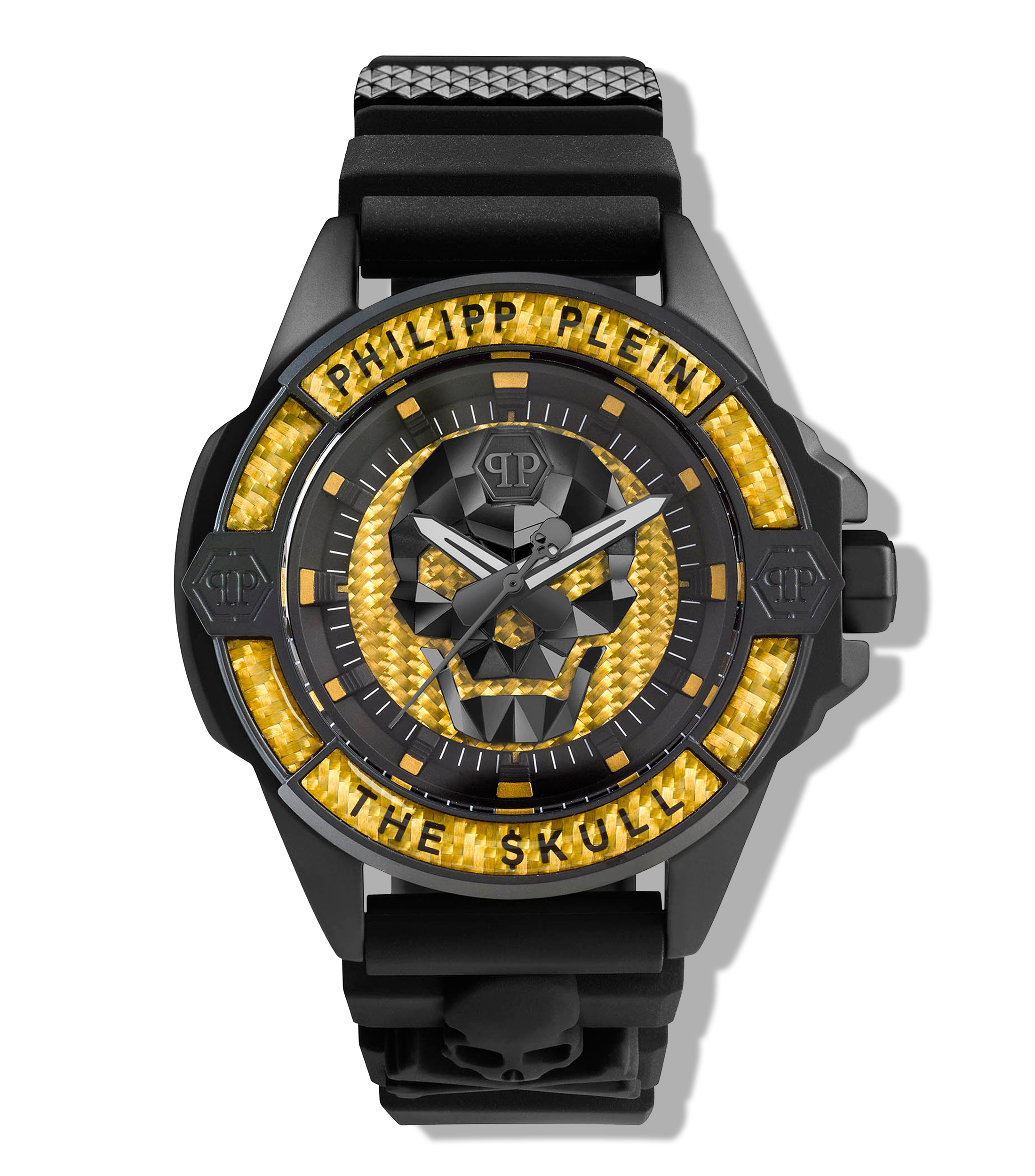 Philipp Plein Reloj para hombre Skull Carbon Fiber, casual negro - El ...