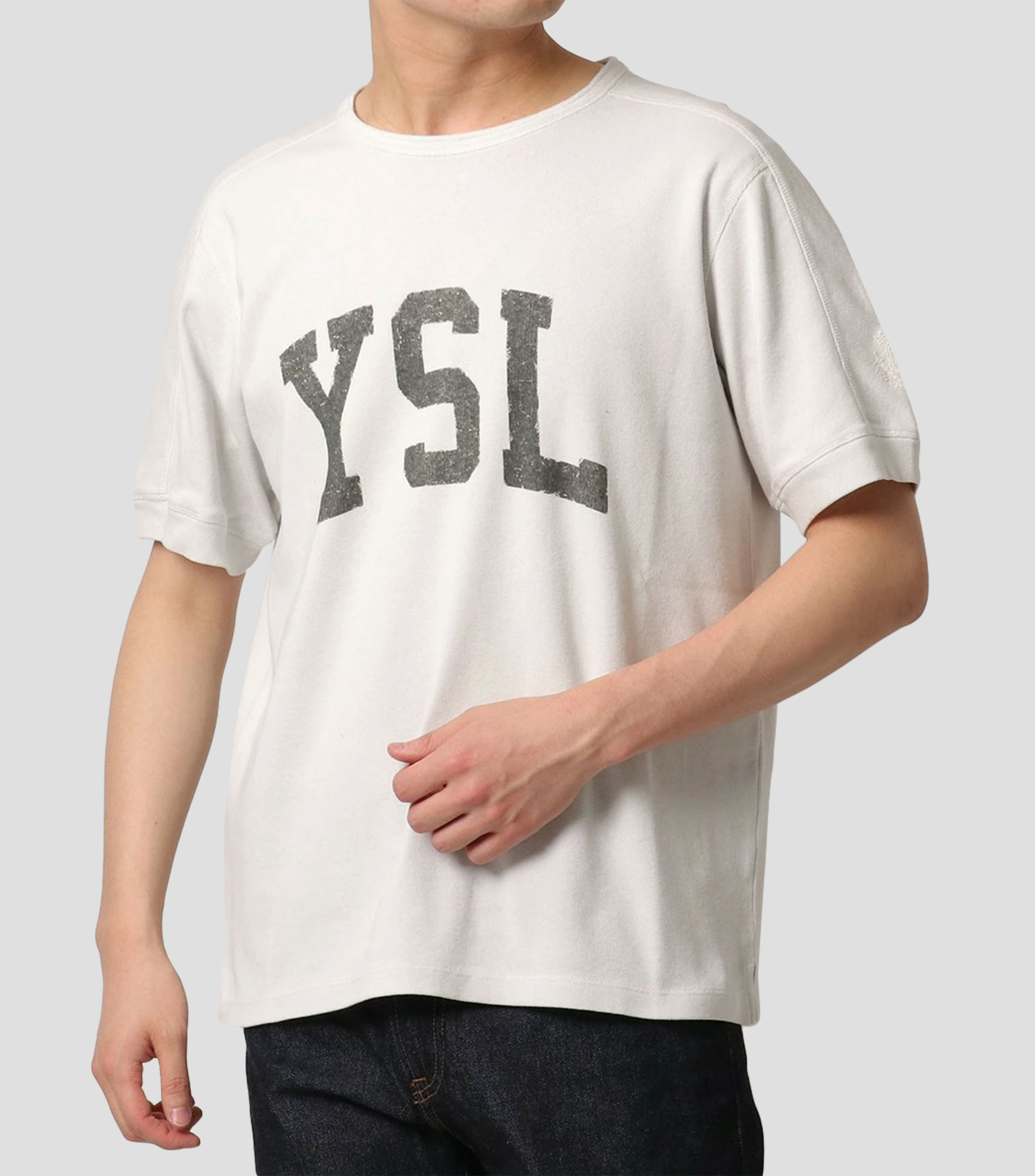 Saint Laurent Paris: Playera cuello redondo con manga corta Hombre | El ...