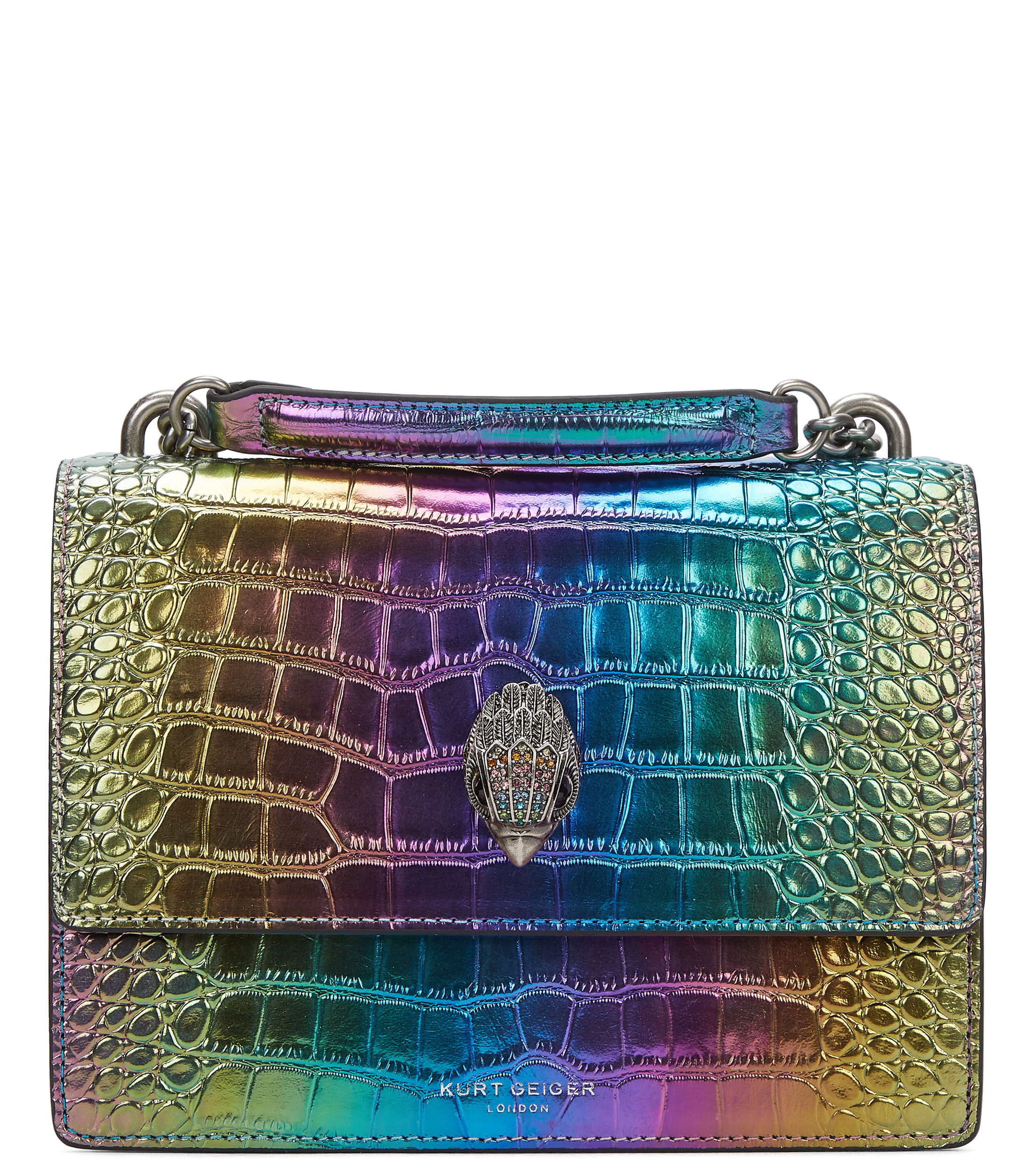 Kurt Geiger: Bolsa Crossbody multicolor Shoreditch en piel animalskin Mujer | El Palacio de Hierro