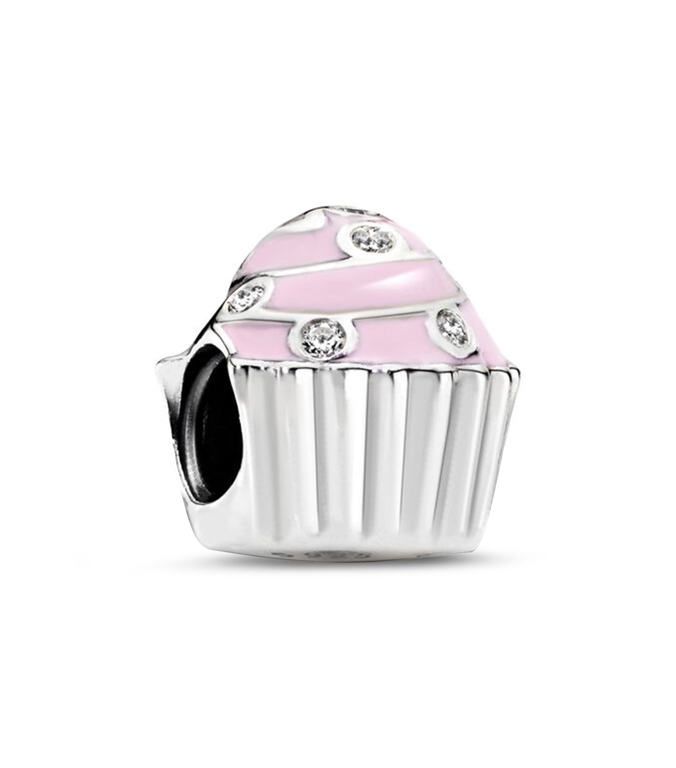 Pandora Charm Sweet Cupcake en plata .925 con zirconia cúbica Pandora ...