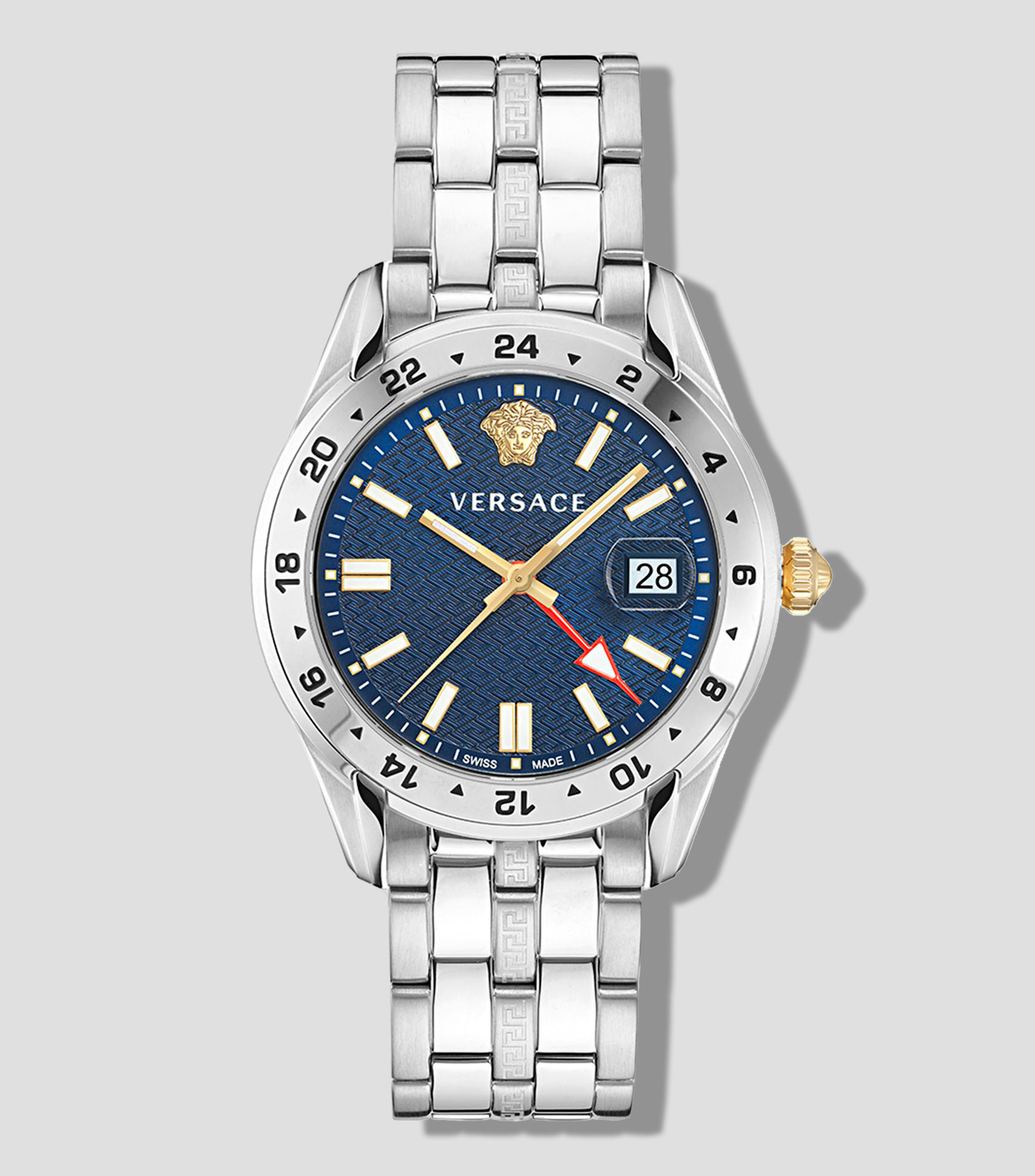 Versace Reloj para Hombre Greca Time Gmt de vestir, Azul - El Palacio ...