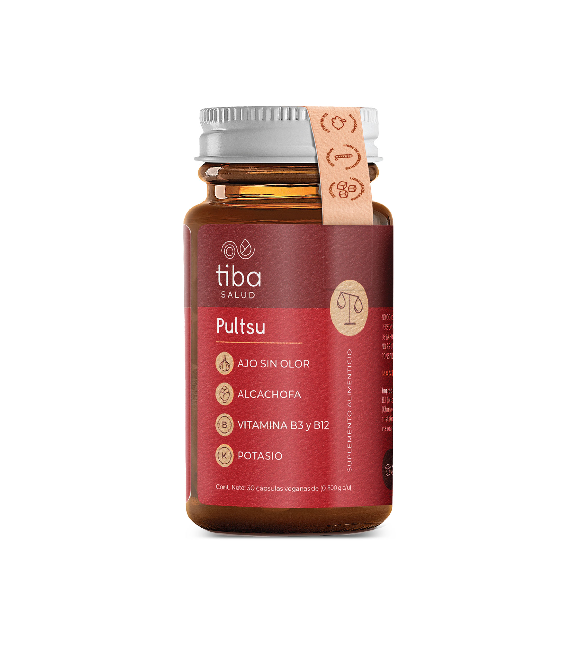 Tiba Salud Suplemento Alimenticio Pultsu, 30 Cápsulas Veganas - El ...