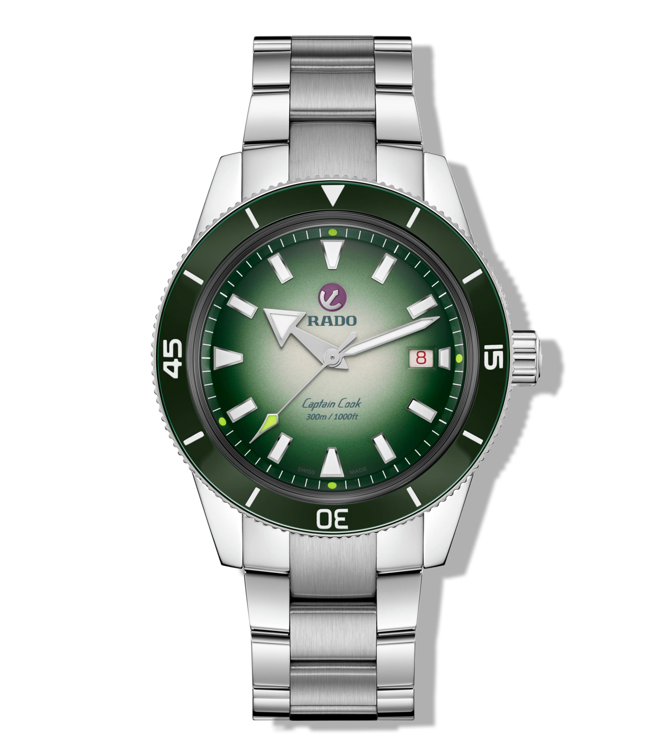 Rado Reloj para Hombre Captain Cook Edición Especial, plata, verde - El ...