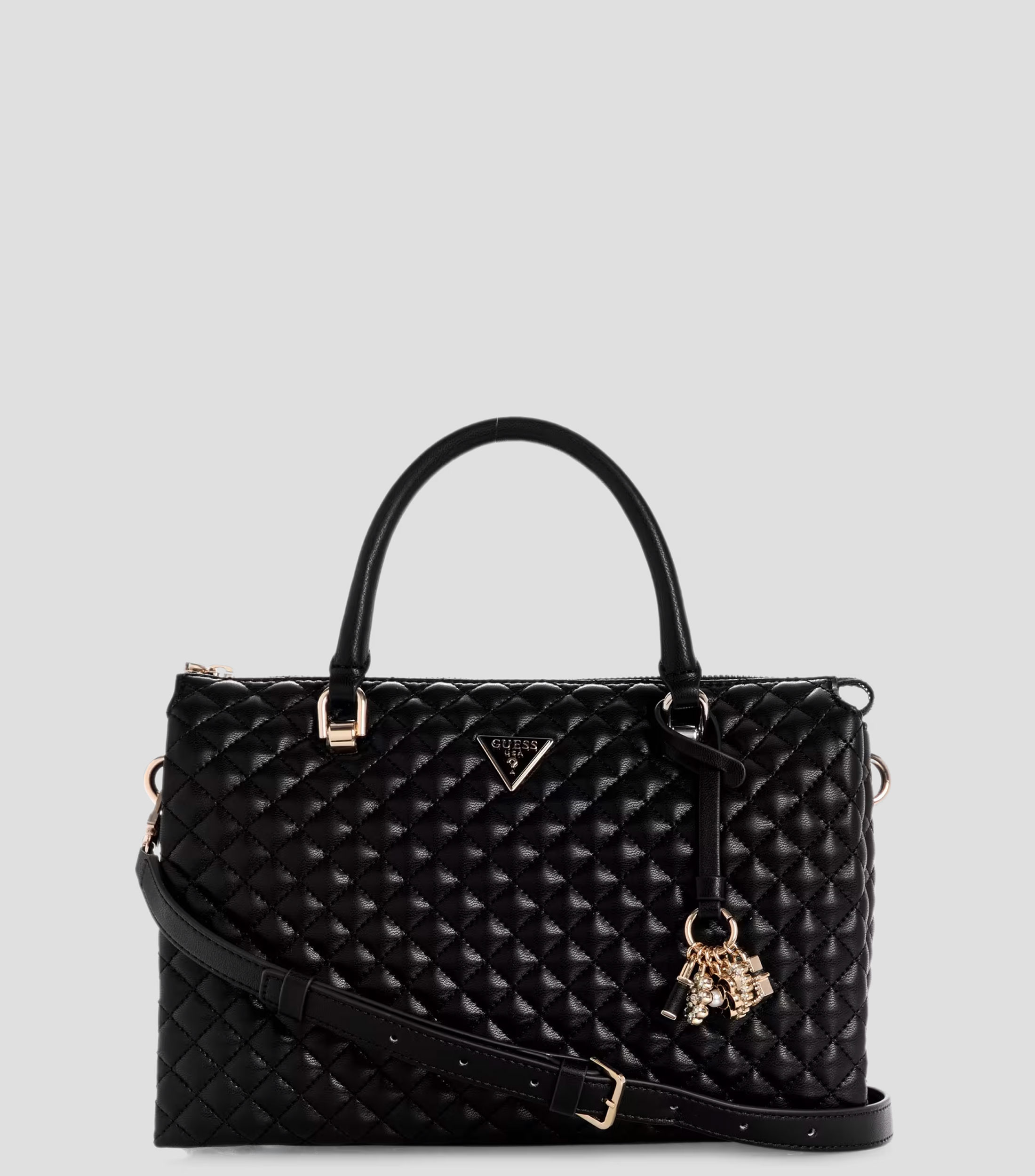 Guess Bolsa Satchel Everlee capitonada Mujer |El Palacio de Hierro