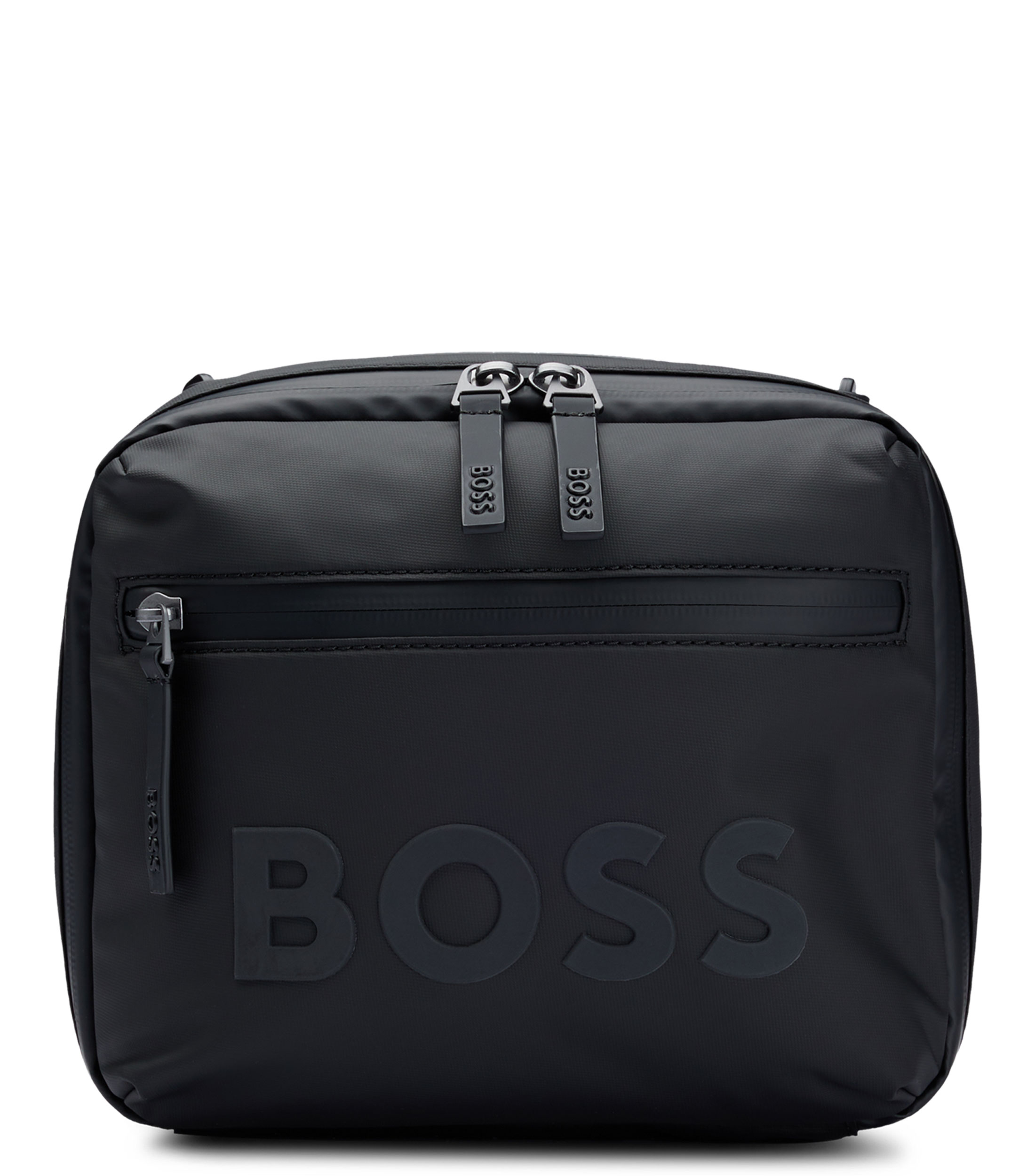 Boss: Bolso mensajero con correa de logo y detalle de la marca en ...