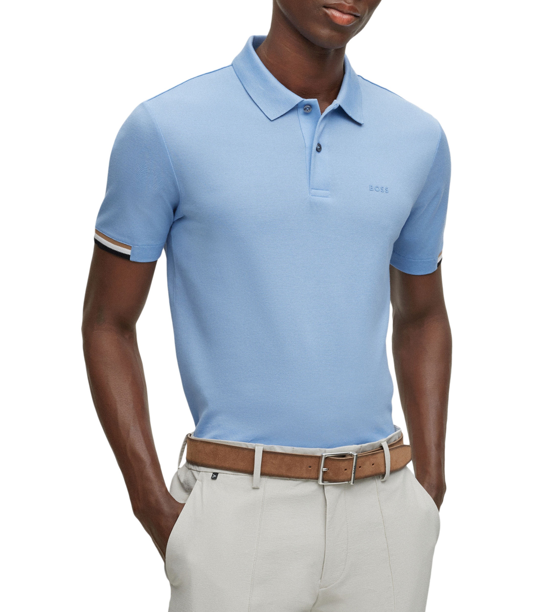 Boss: Polo regular fit con logo de goma Hombre | El Palacio de Hierro