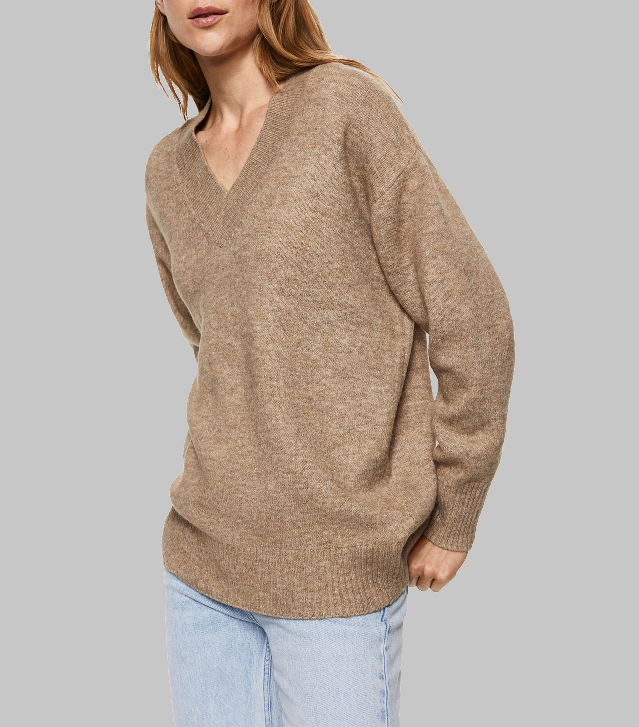 Mango: Suéter cuello "V" Mujer | El Palacio de Hierro