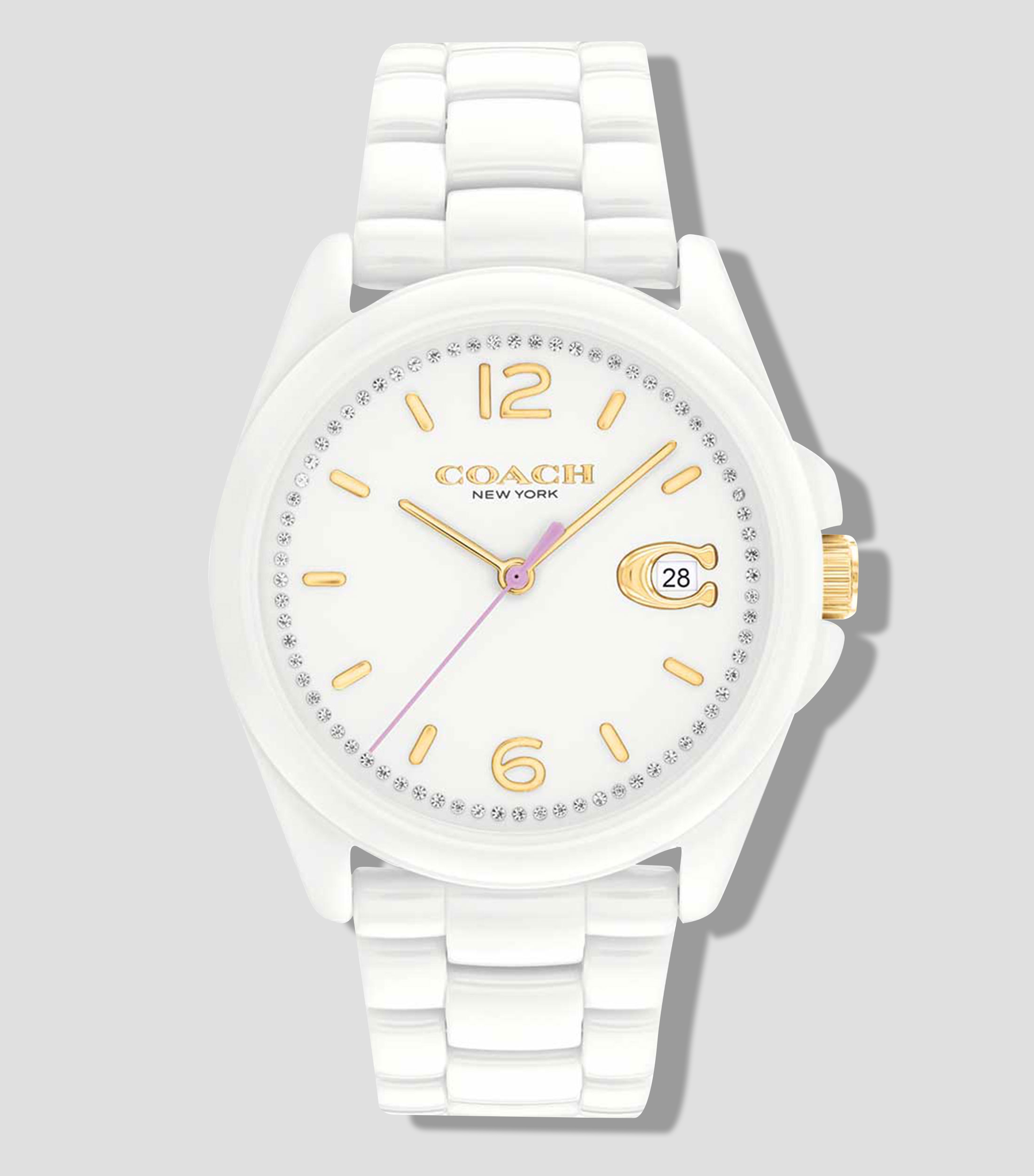 COACH Reloj para Mujer Greyson Casual, blanco - El Palacio de Hierro