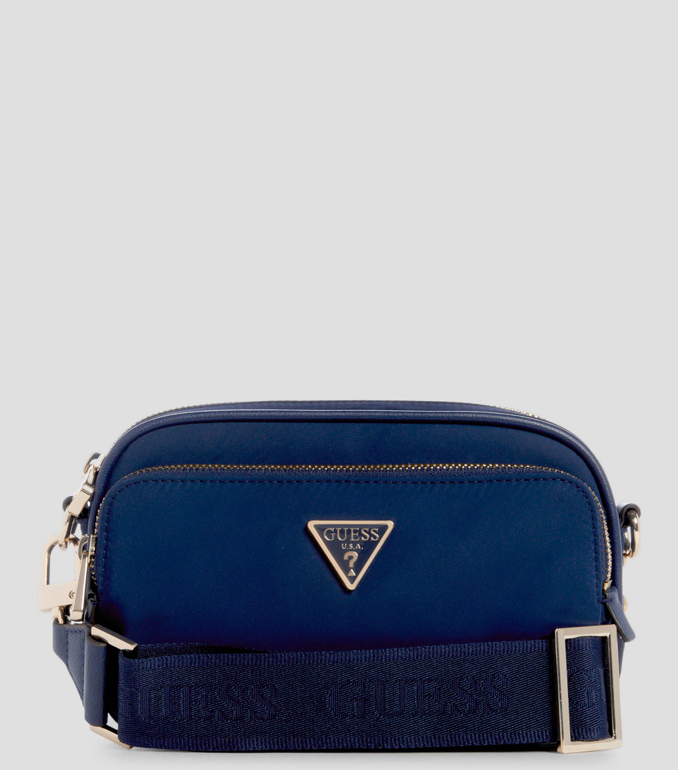 Guess: Bolso crossbody azul Eco Gemma Camera Mujer | El Palacio de Hierro