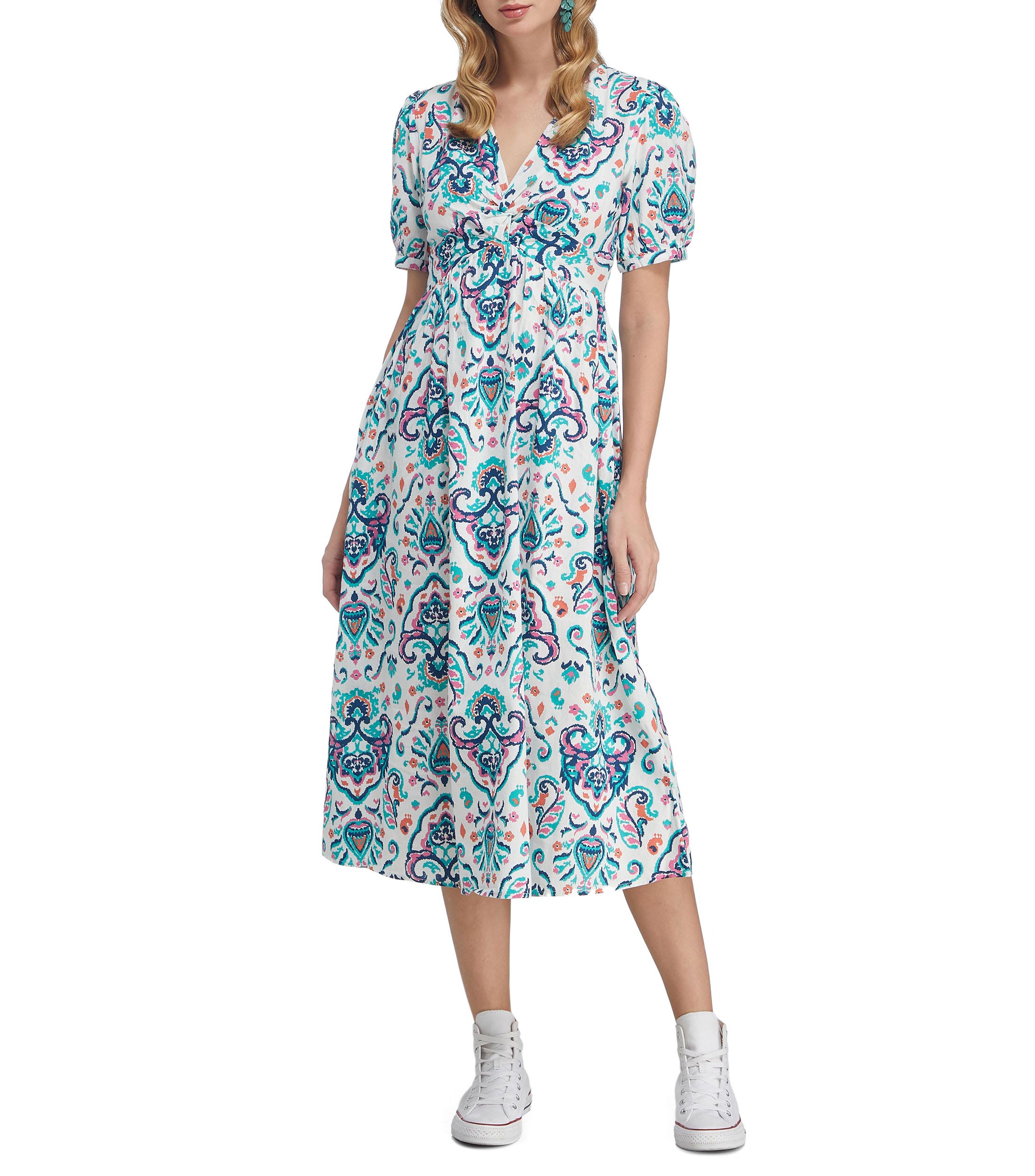 Springfield: Vestido midi con estampado Mujer | El Palacio de Hierro