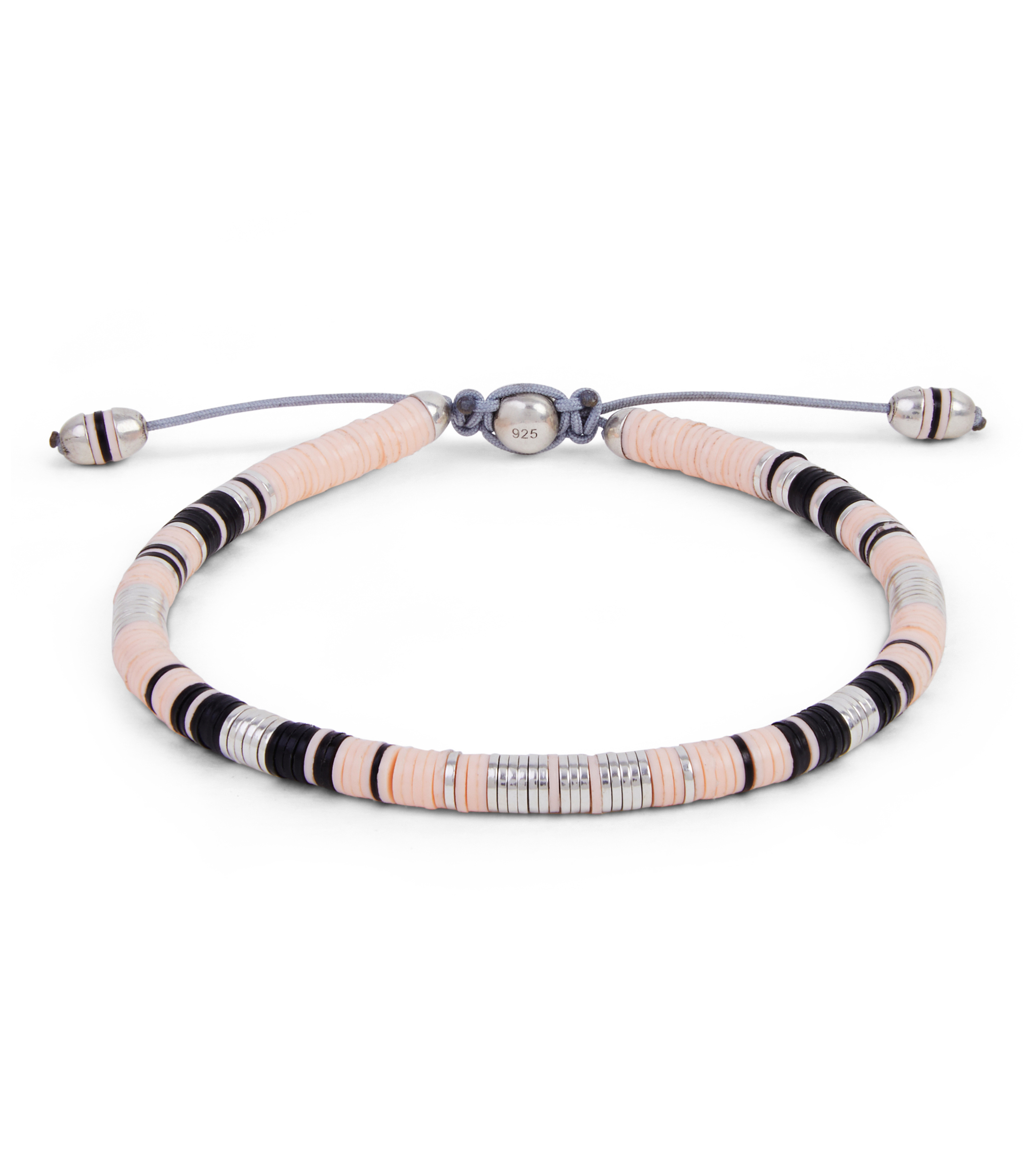 M. Cohen Brazalete en plata .925 con cuentas color rosa Unisex - El Palacio de Hierro