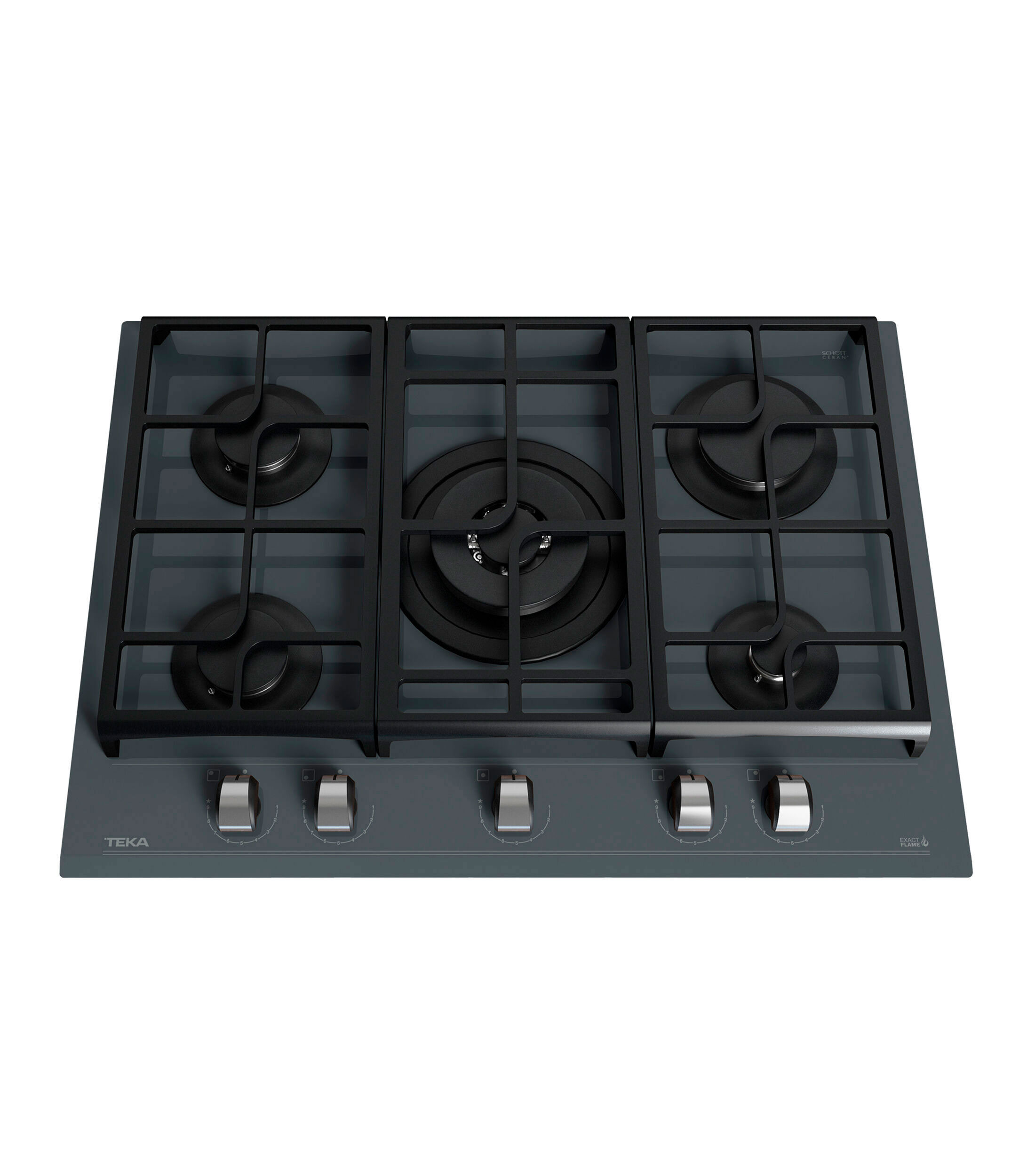Teka Parrilla de Vitrocerámica a Gas 5 Quemadores Stone Grey - El ...