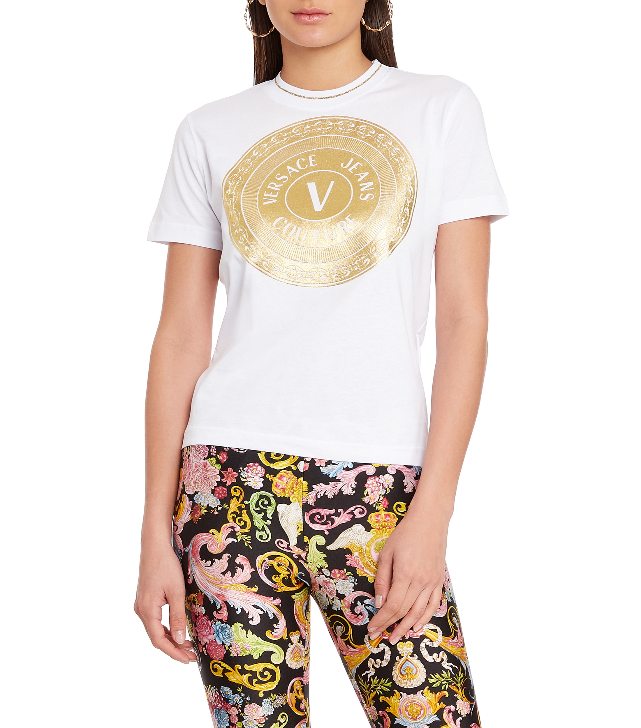 Versace Jeans Couture Playera con logotipo manga corta Mujer - El ...