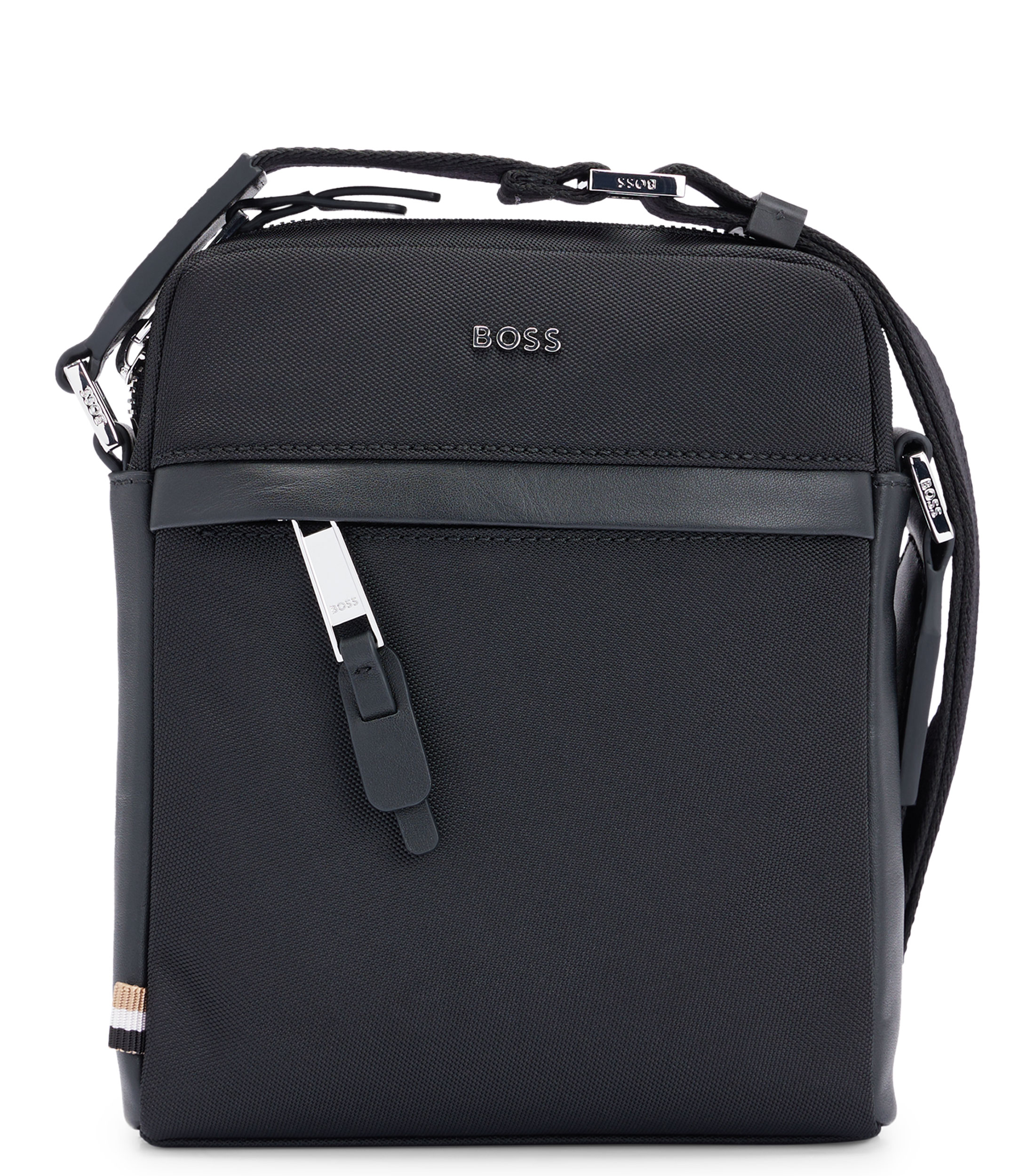 Boss: Bolso mensajero con cremallera y letras del logo Hombre | El ...